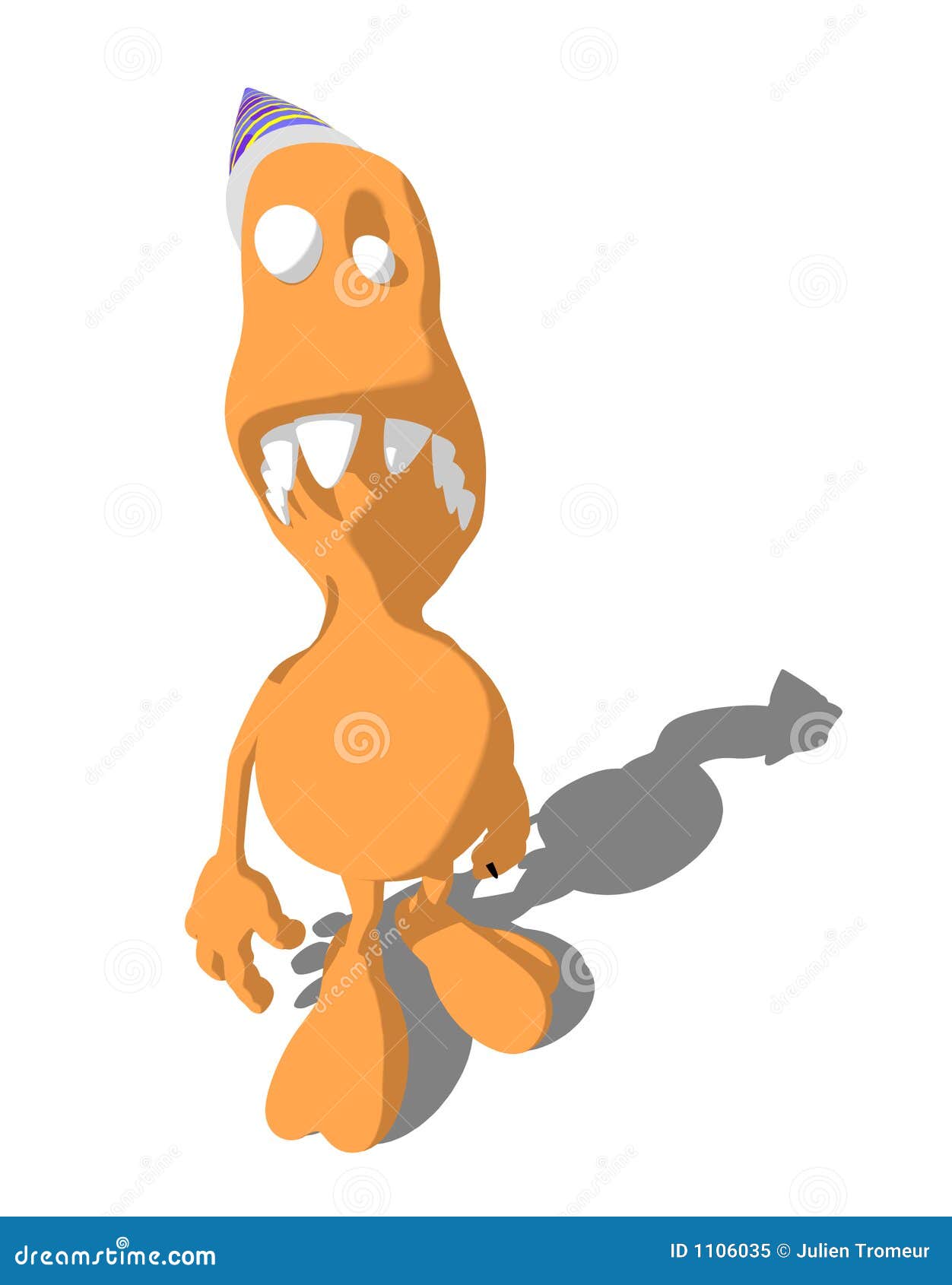 Dumb monster stock illustration. Illustration of cute - 1106035