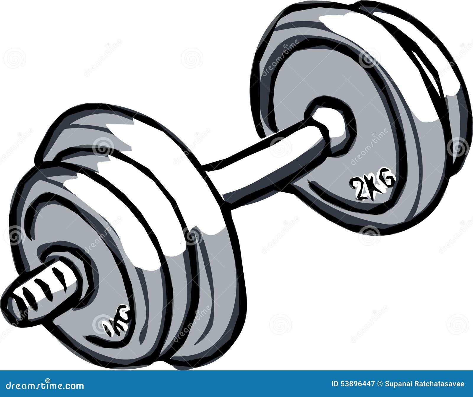 Dumbbell vector illustratie. Illustration of voorwaarde - 53896447