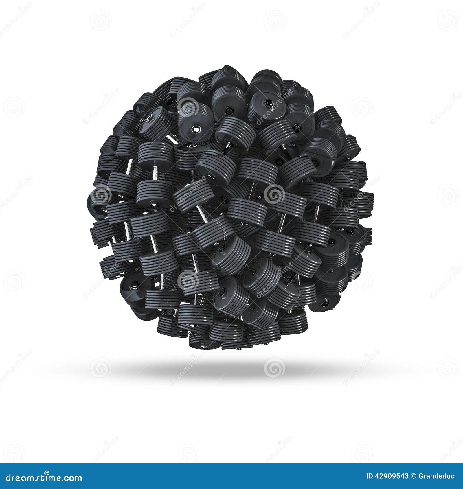 Dumbbell ball stock illustration. Illustration of plate - 42909543