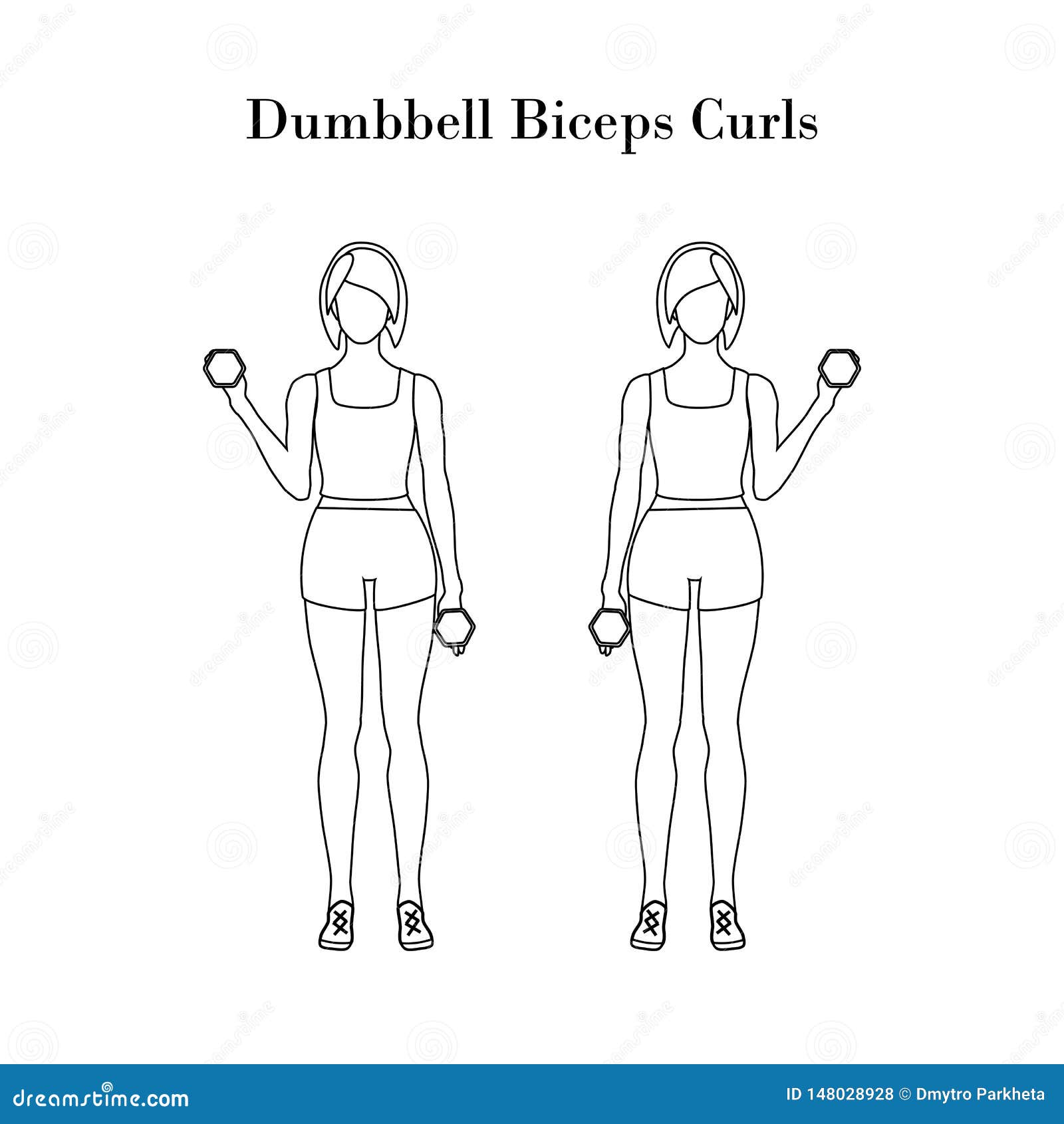 Exercising. Curls On The Simulator Royalty-Free Stock Photo ...