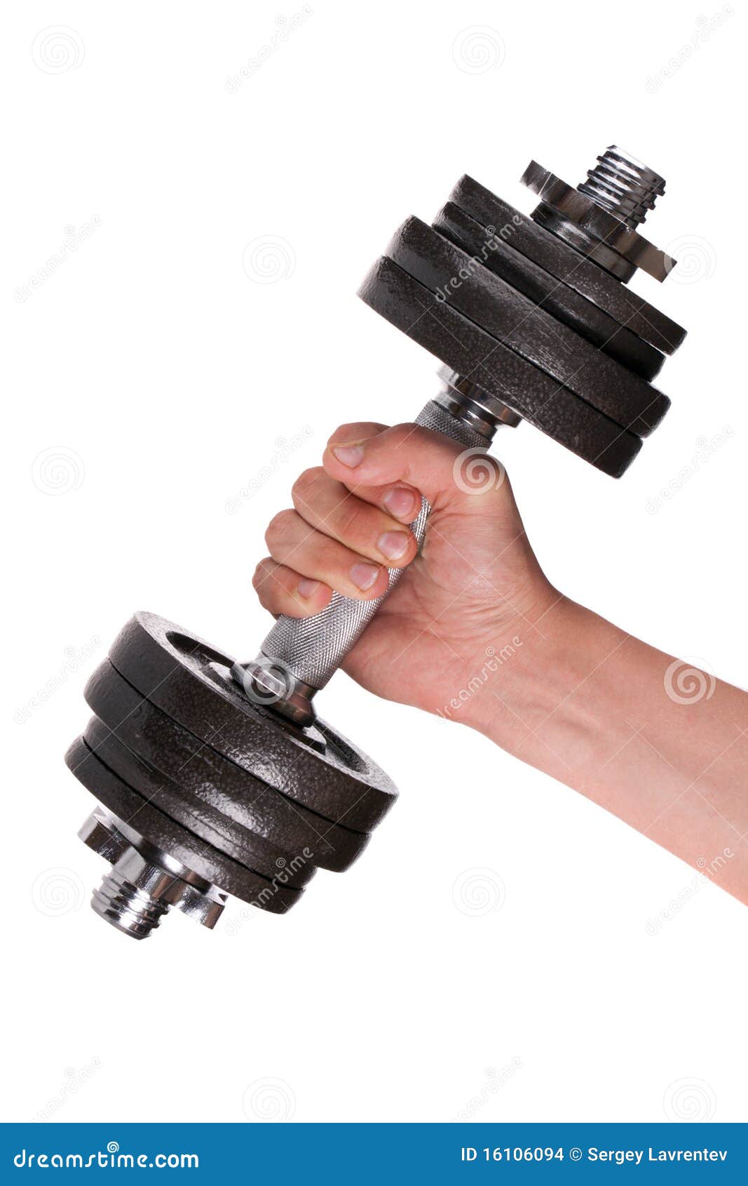Dumbbell in der Hand. stockfoto. Bild von trainieren - 16106094
