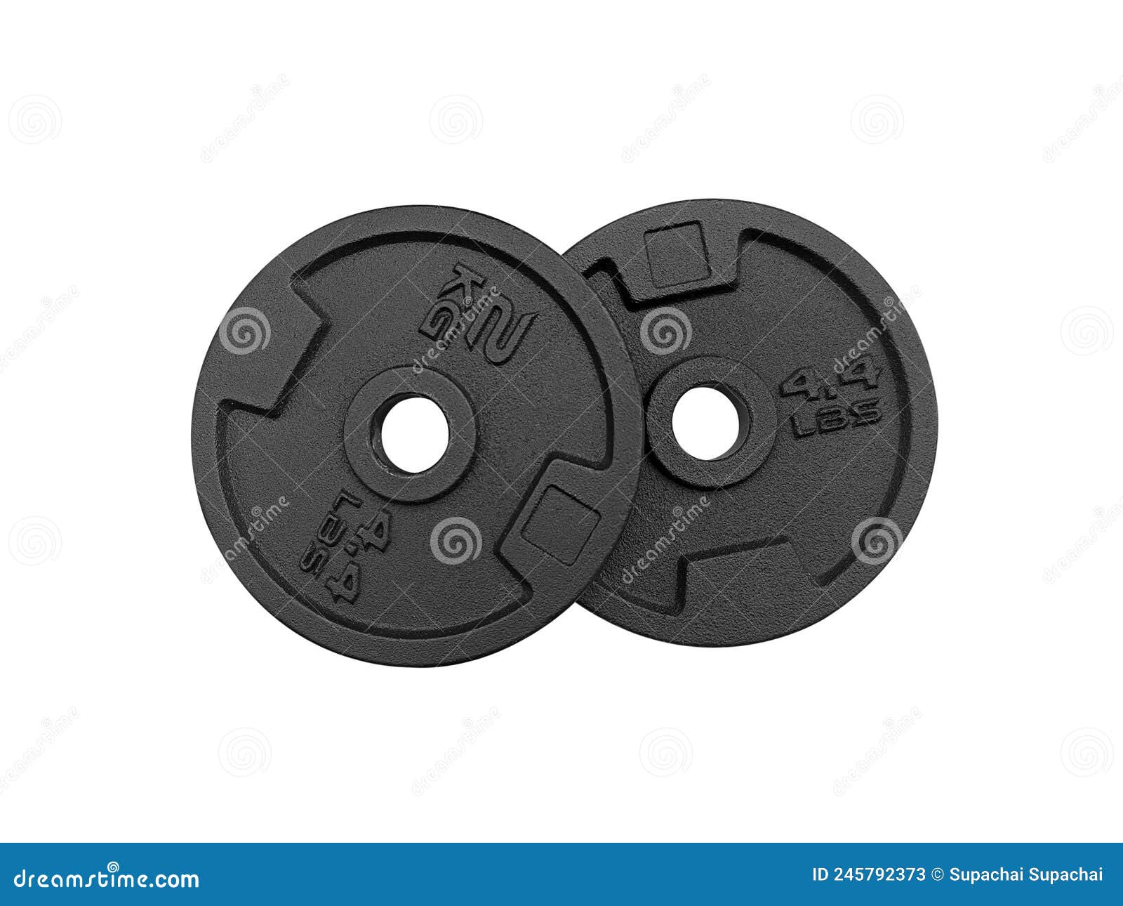 Dumbbell Discs Isolated on White Background Stock Image - Image of ...