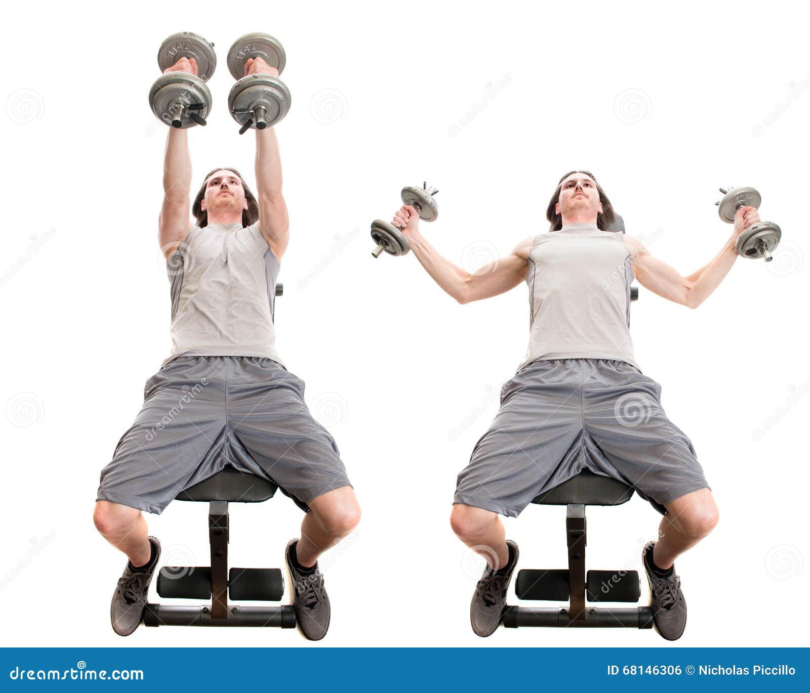Dumbbell Fly stock photo. Image of demontsration, young - 68146306