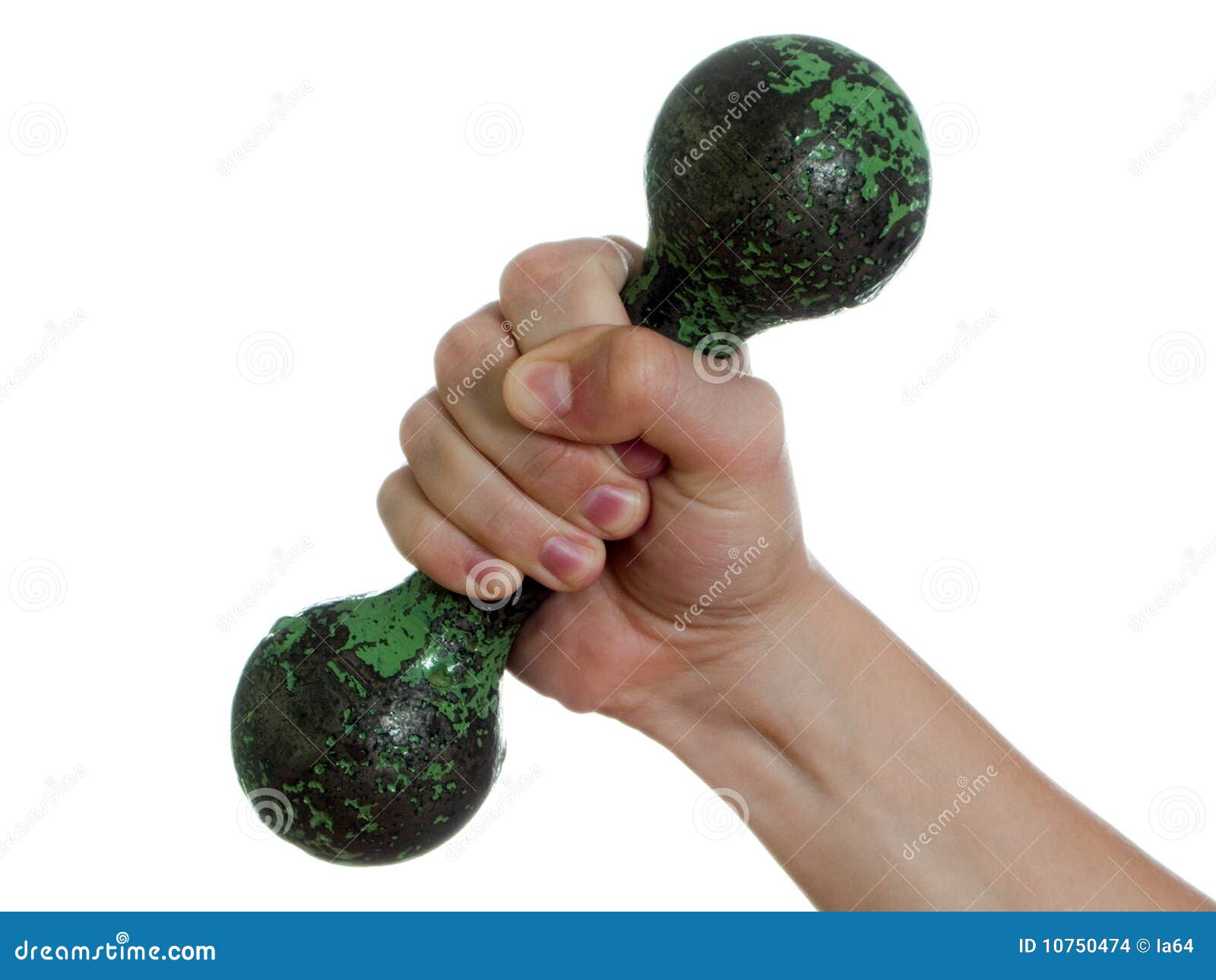 Dumbbell in hand stock photo. Image of color, muscle - 10750474