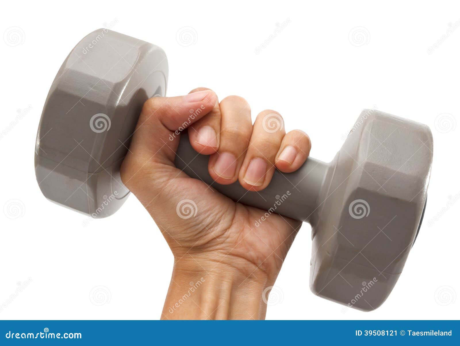 Dumbbell in hand stock image. Image of studio, weights - 39508121