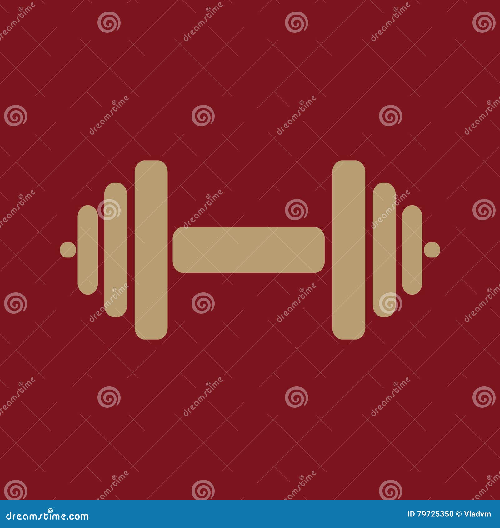 The Dumbbell Icon. Barbell Symbol Stock Vector - Illustration of ...
