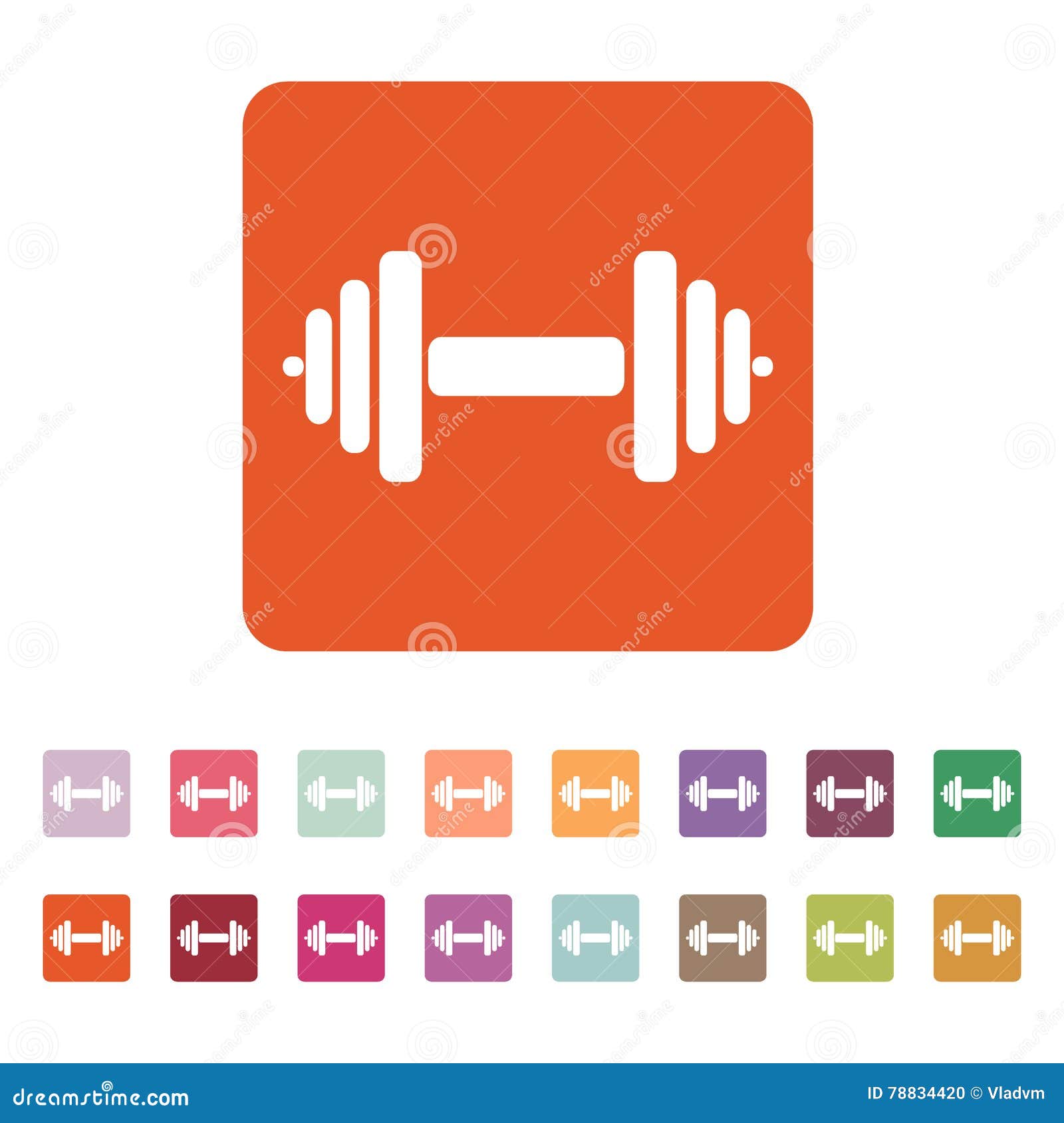 The Dumbbell Icon. Barbell Symbol Stock Vector - Illustration of ...