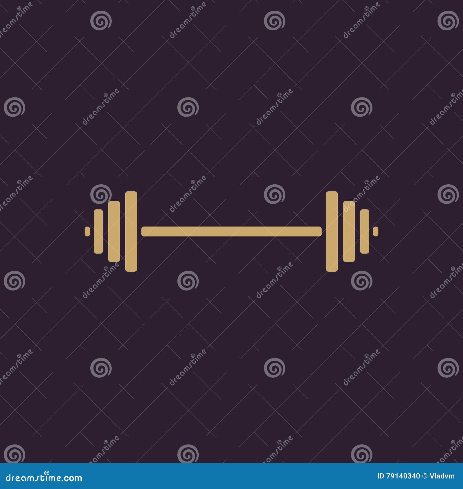 The Dumbbell Icon. Bodybuilding Symbol Stock Vector - Illustration of ...