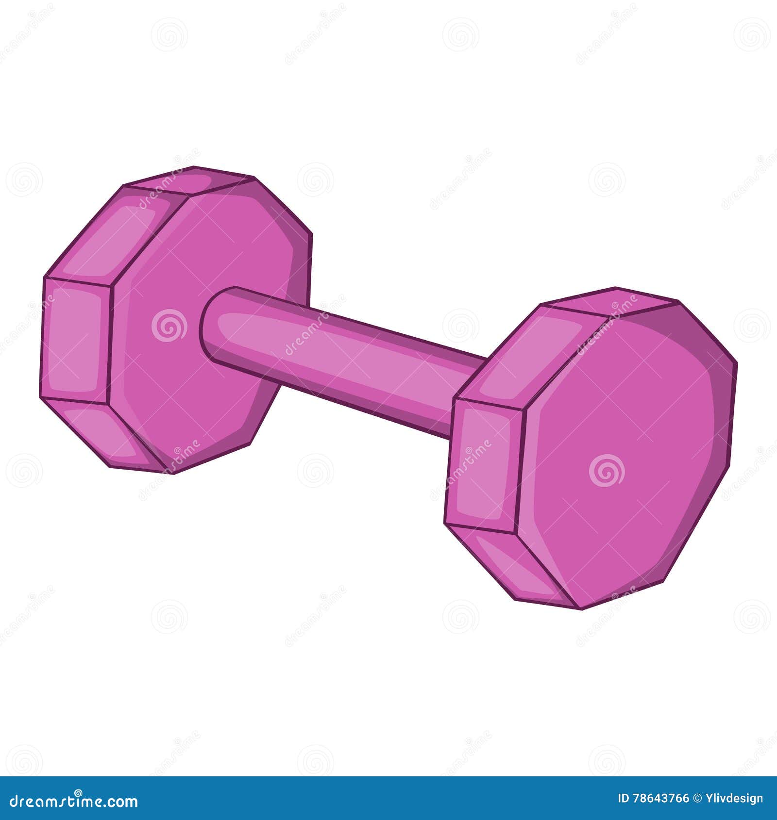 Dumbbell Icon, Cartoon Style Stock Vector - Illustration of active ...