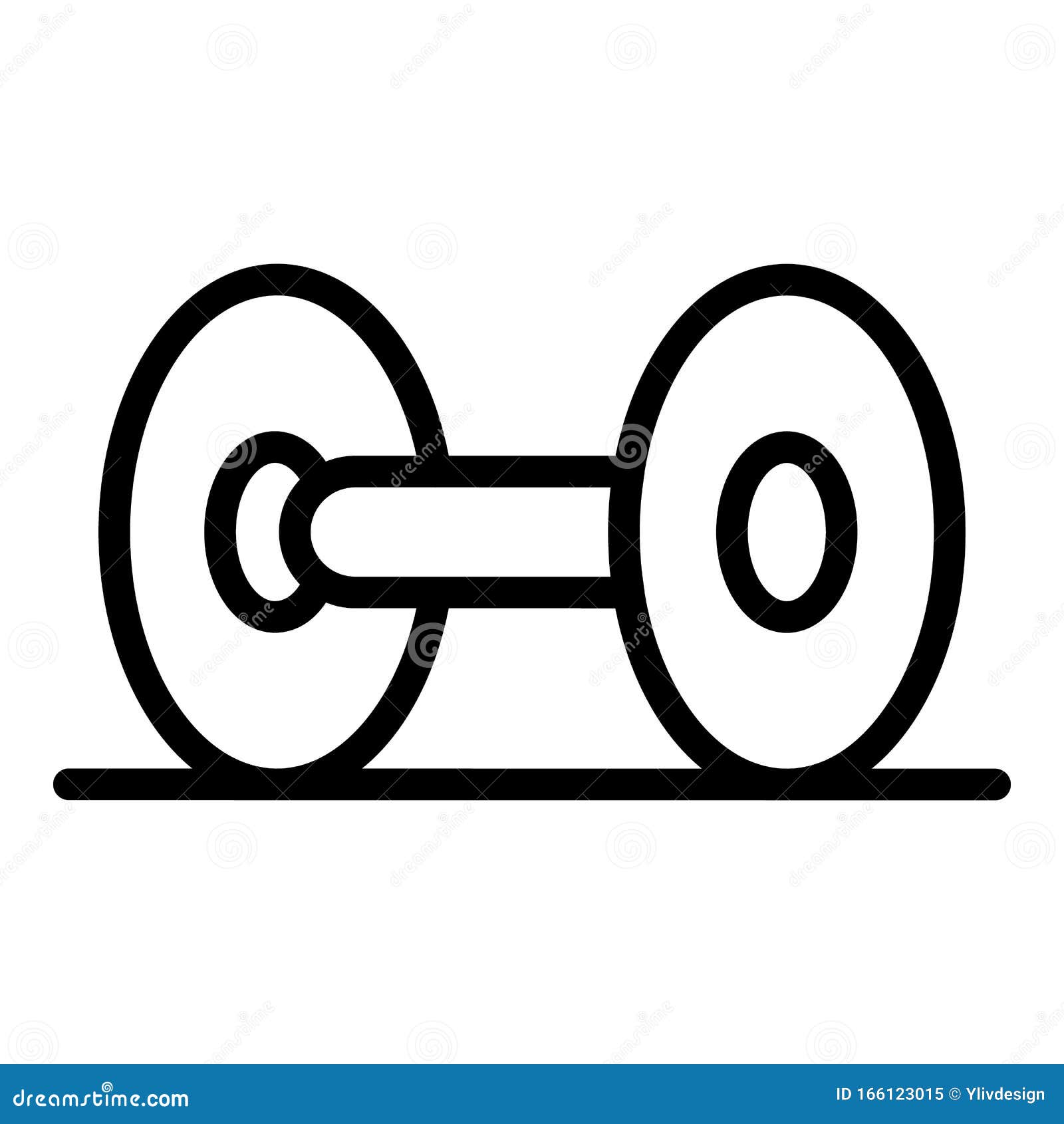 Dumbbell Icon, Outline Style Stock Vector - Illustration of power ...