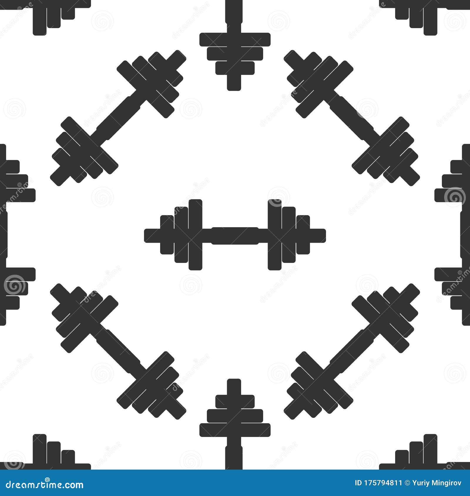 Dumbbell icon pattern stock vector. Illustration of bodybuilding ...