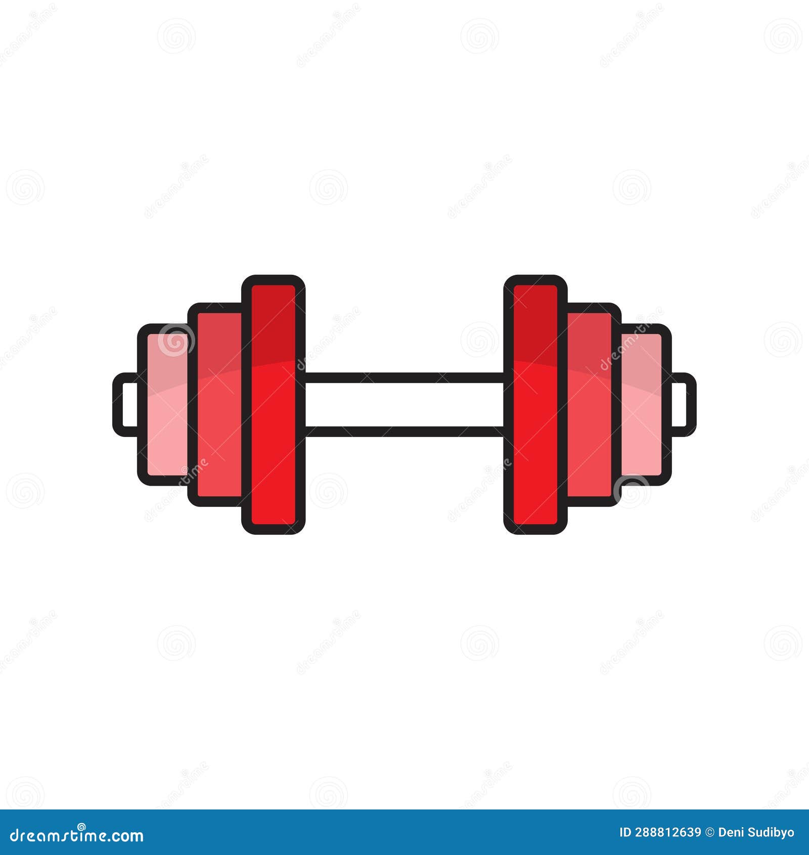 Dumbbell Icon Vector Design Templates Simple and Modern Stock Vector ...