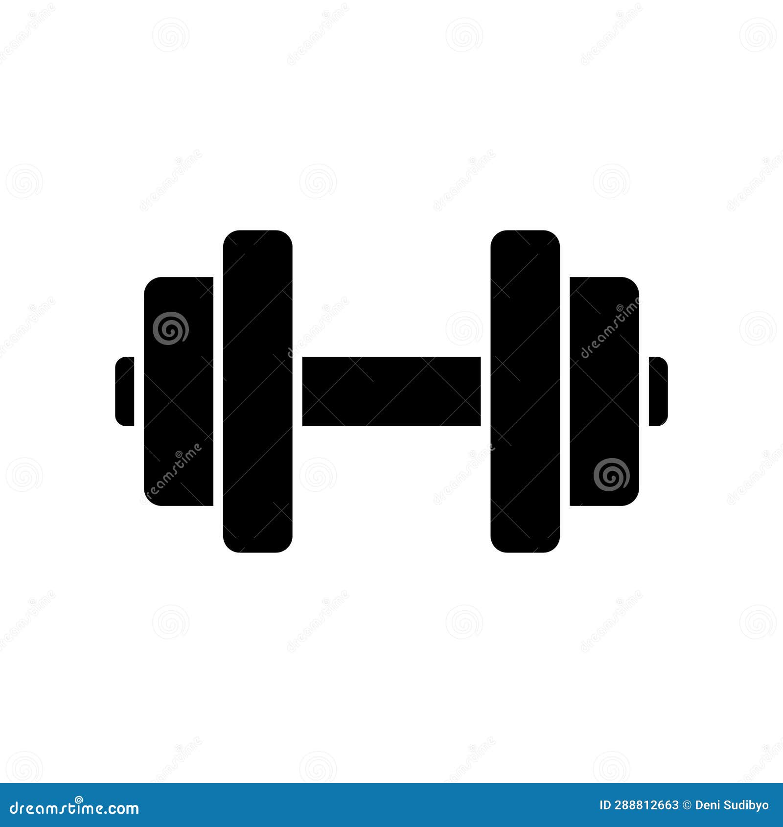 Dumbbell Icon Vector Design Templates Simple and Modern Stock Vector ...