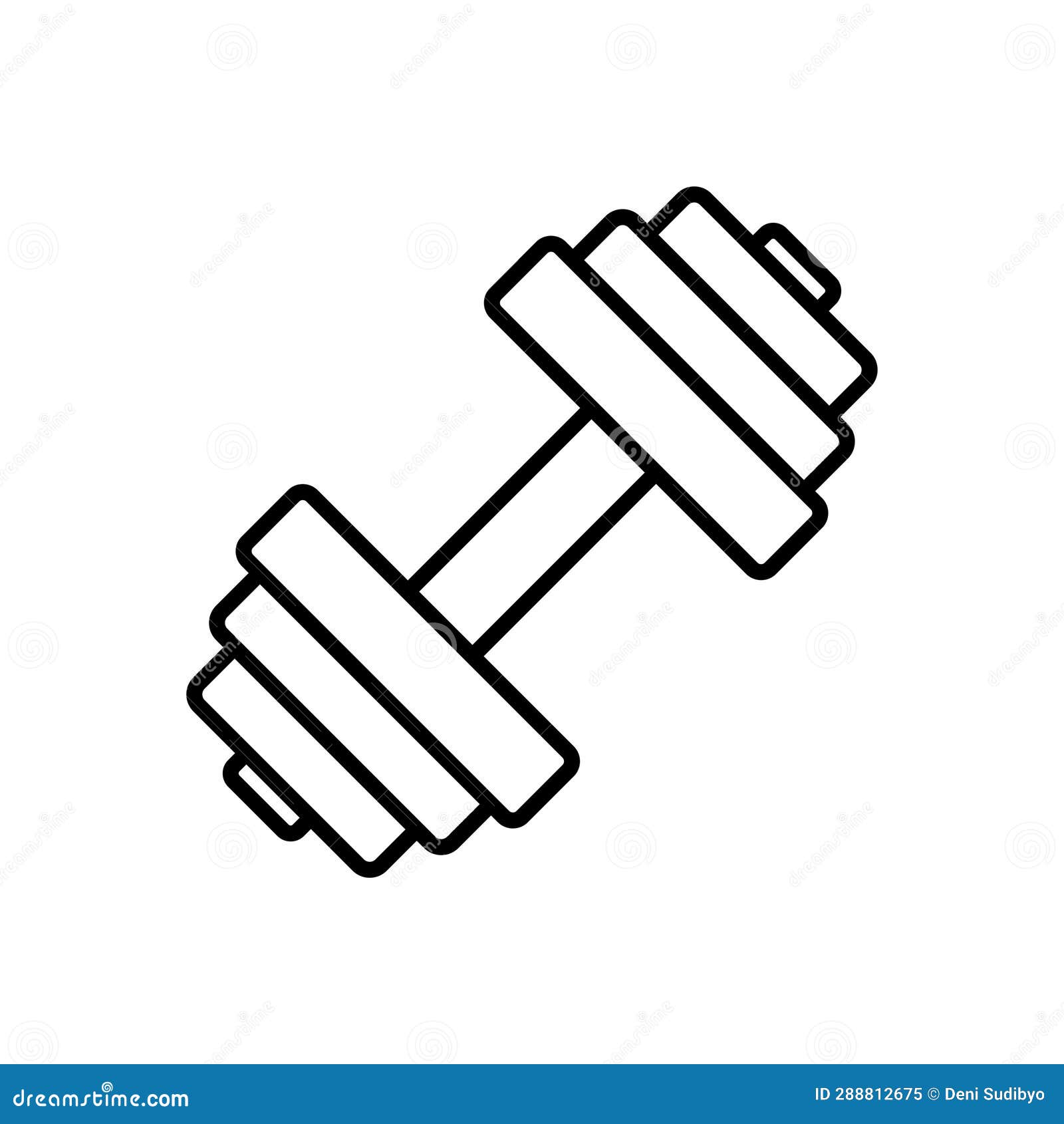 Dumbbell Icon Vector Design Templates Simple and Modern Stock Vector ...