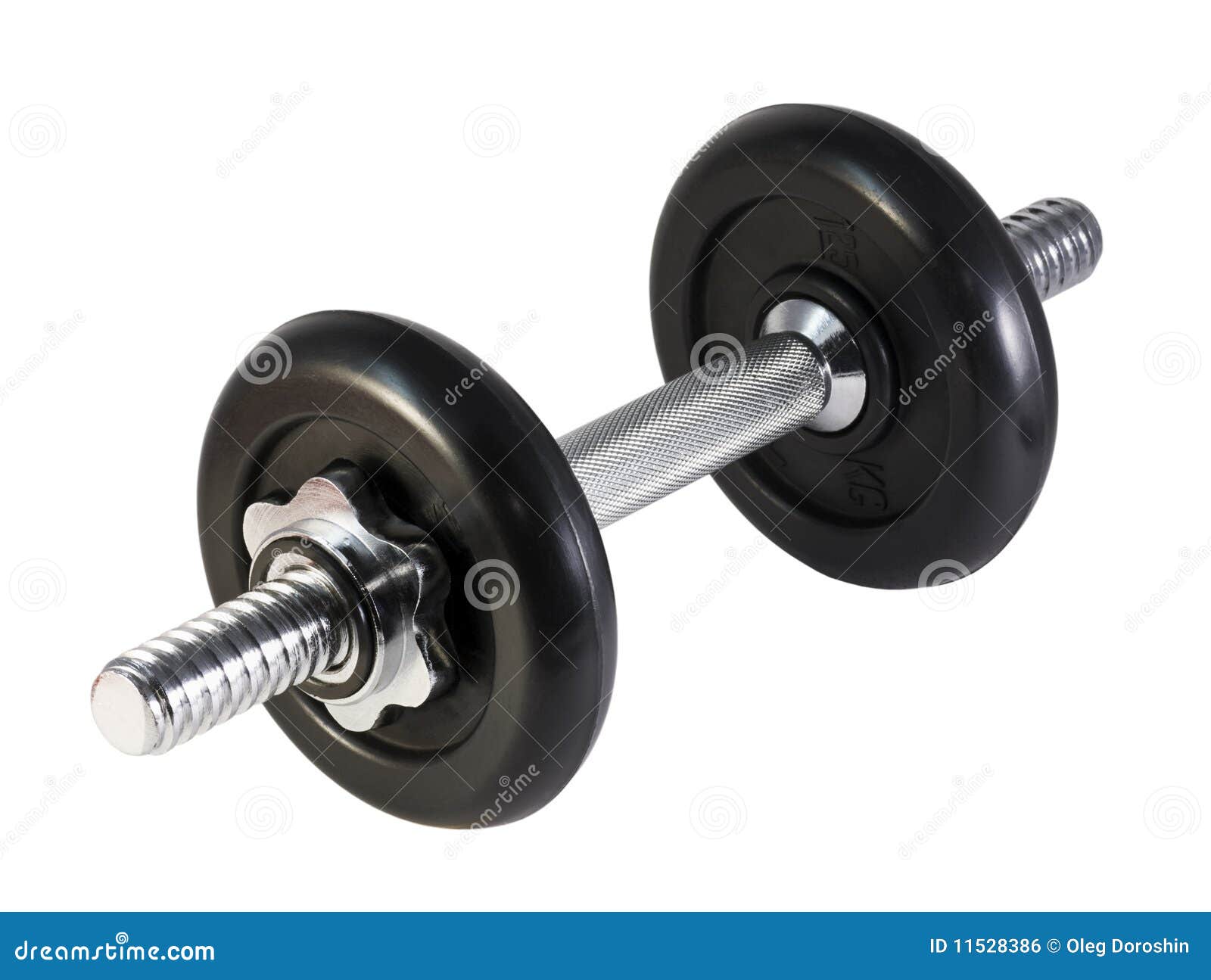 Dumbbell Isolated on a White Stock Photo - Image of training ...
