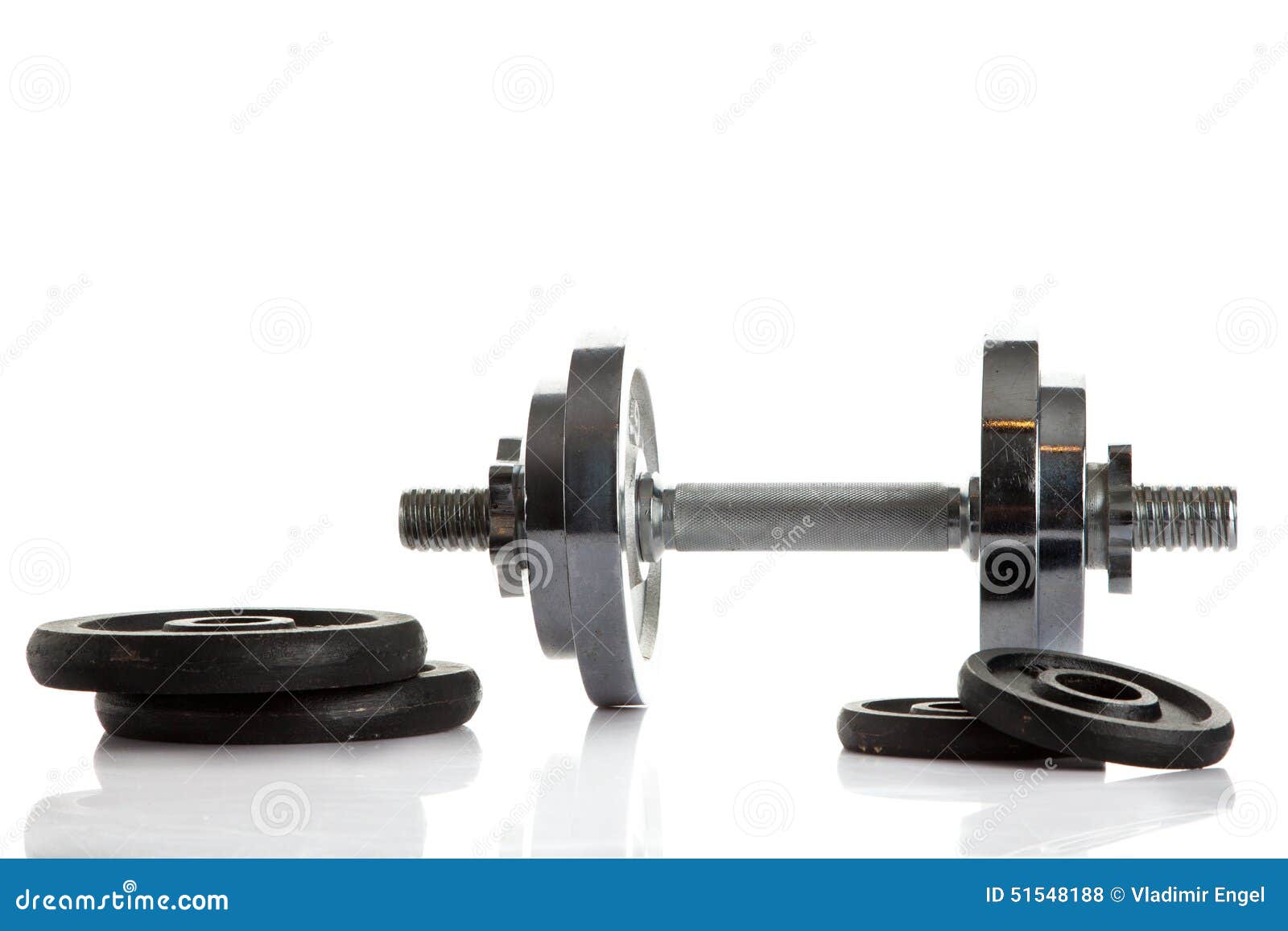 Dumbbell Isolated on White Background Gym Object Concept Stock Photo ...