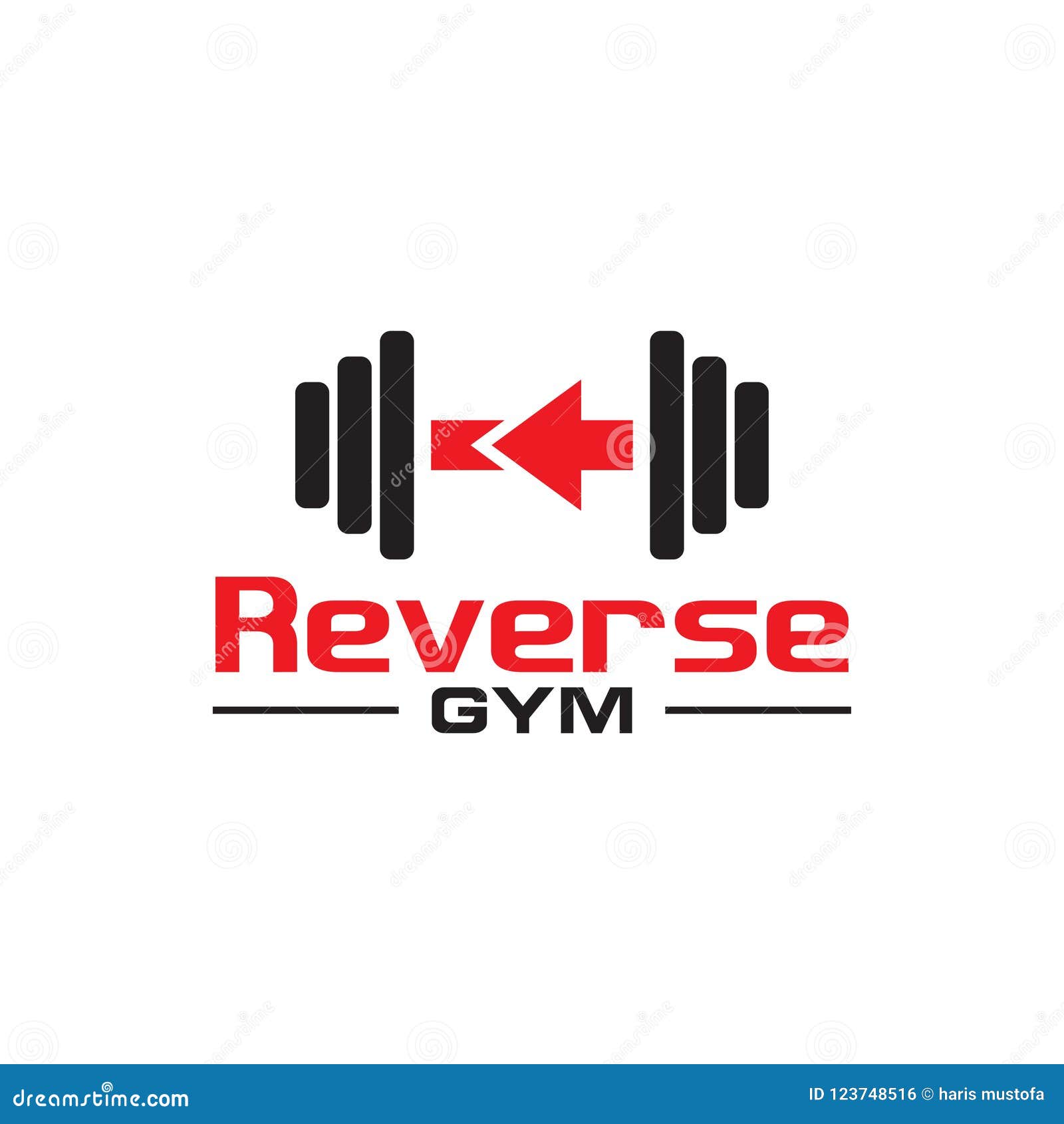 Dumbbell Logo Design Template Isolated in White Stock Vector ...