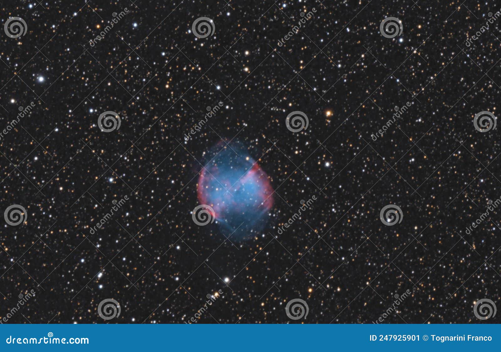 The Dumbbell Nebula Apple Core Nebula, Messier 27 in the Constellation ...