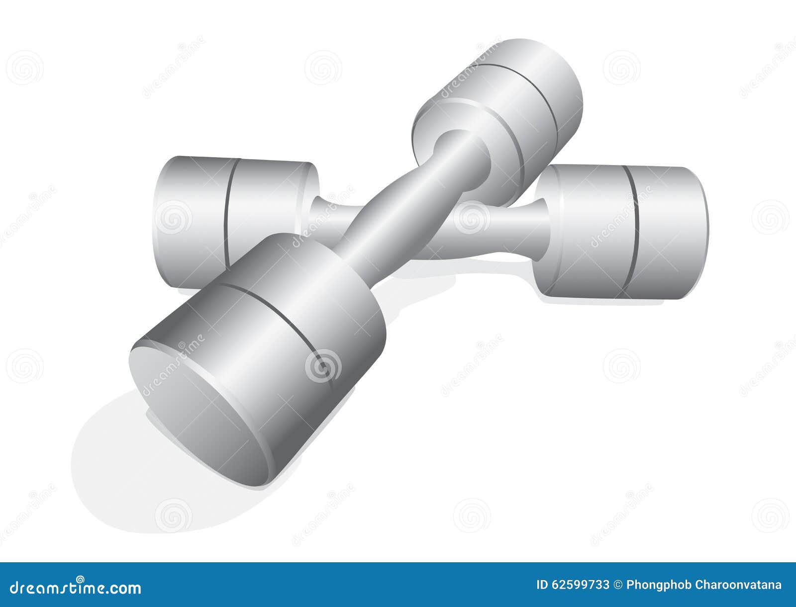 Dumbbell stock vector. Illustration of musculature, exercise - 62599733