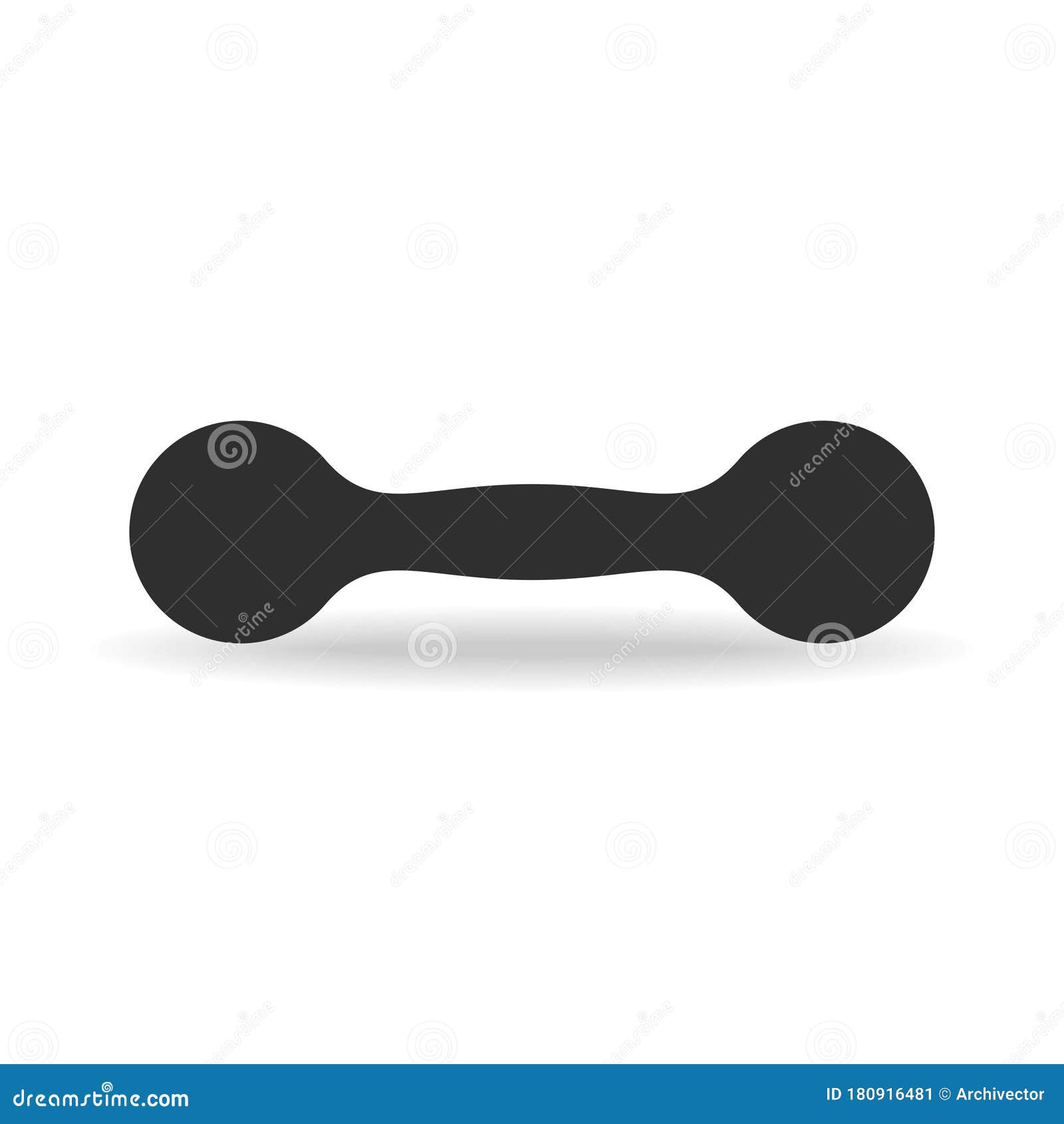 Dumbbell Sign Isolated on White Background Stock Vector - Illustration ...