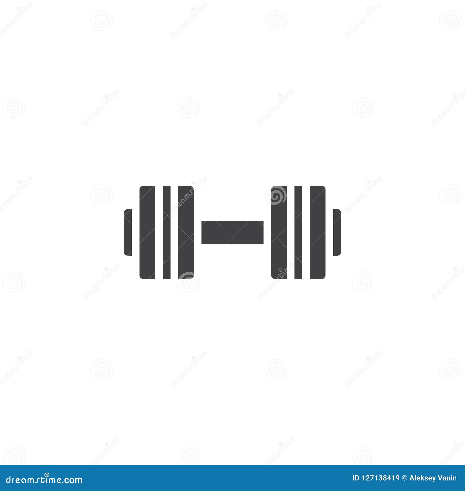Dumbbell vector icon stock vector. Illustration of perfect - 127138419