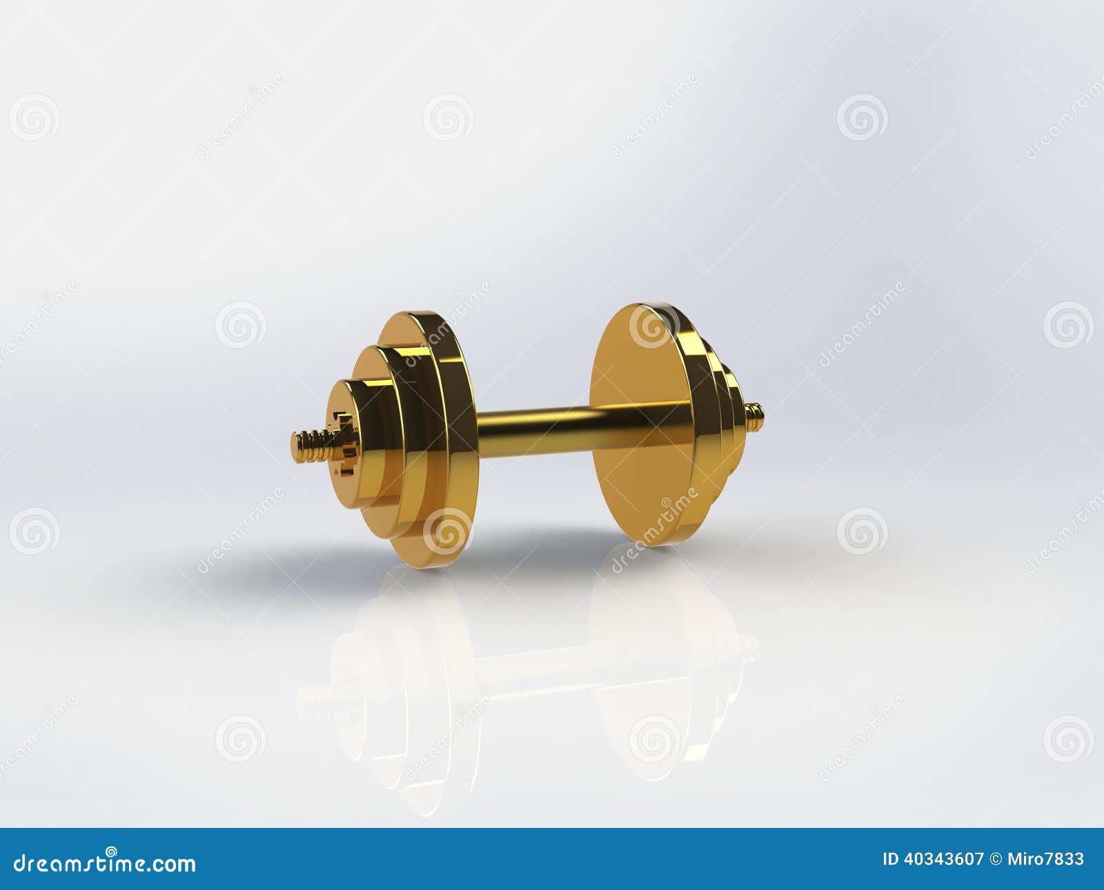 Dumbbell Weights on White Background Stock Illustration - Illustration ...