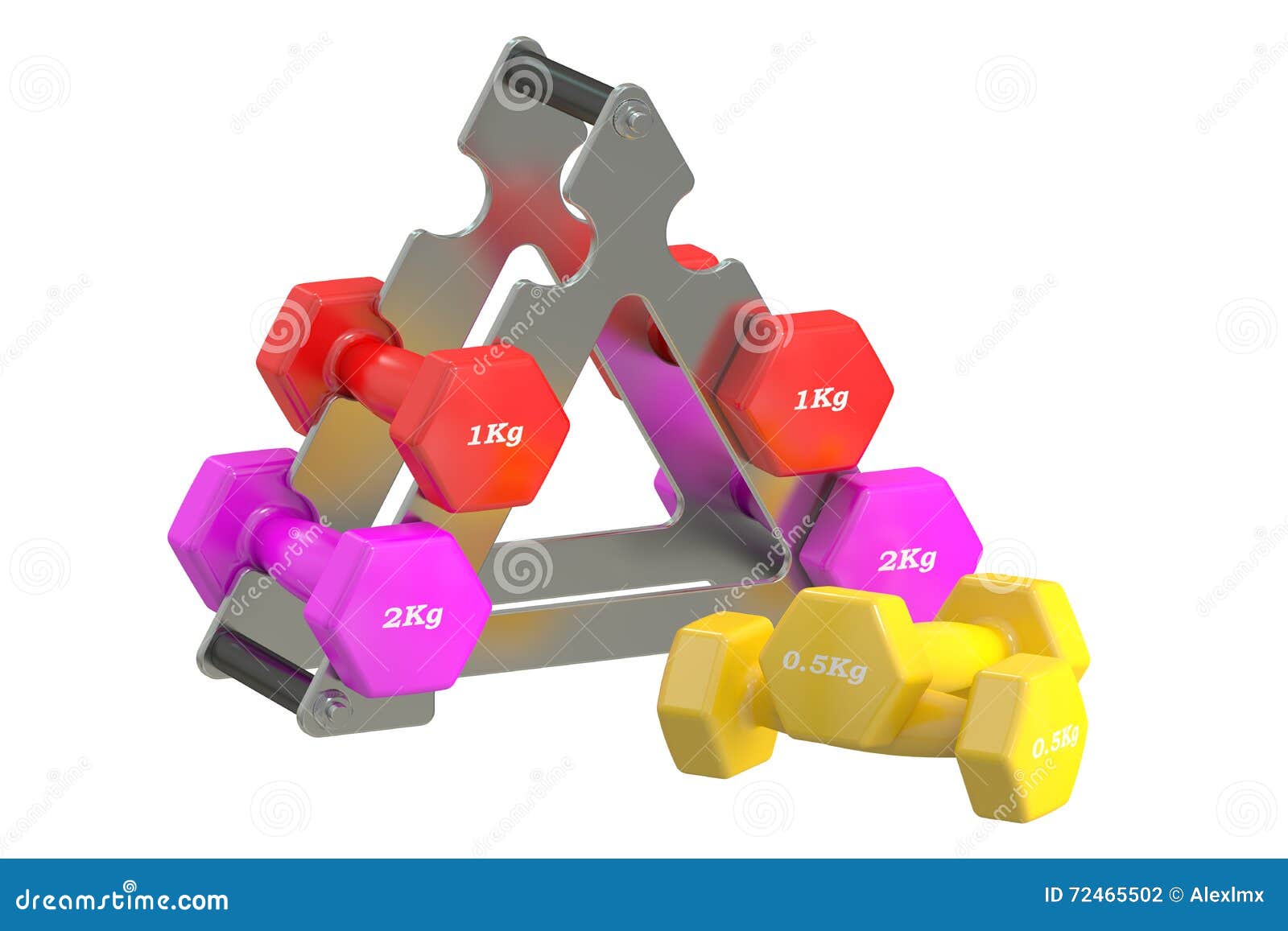 Dumbbells Stack, 3D Rendering Stock Illustration - Illustration of object, aerobics: 72465502