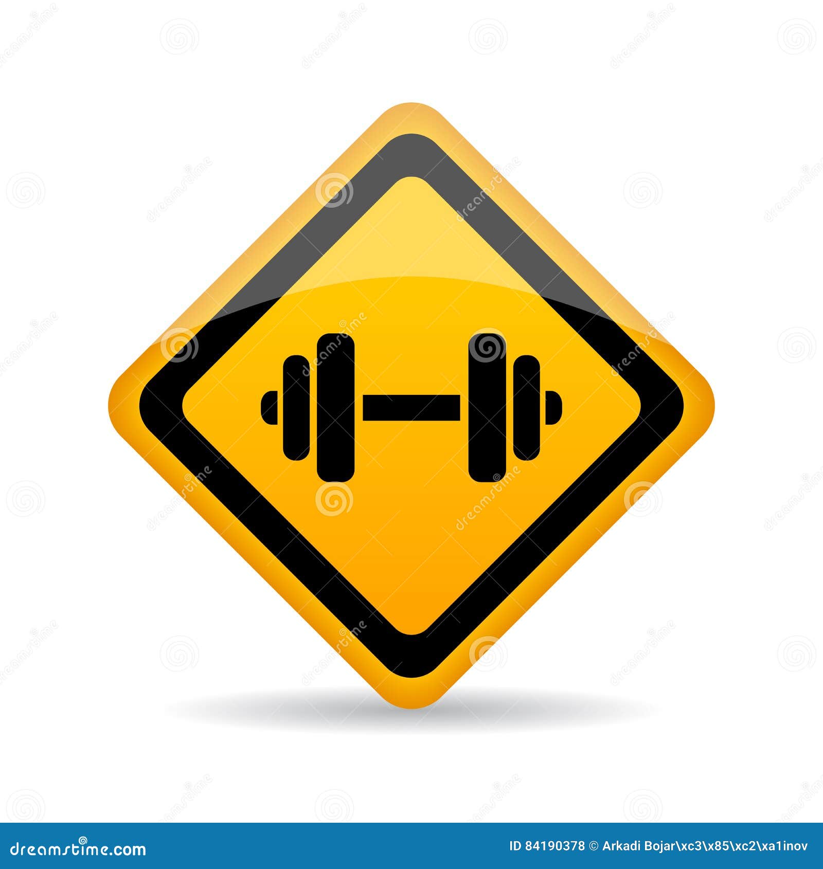 Dumbbells vector sign stock vector. Illustration of healthy - 84190378