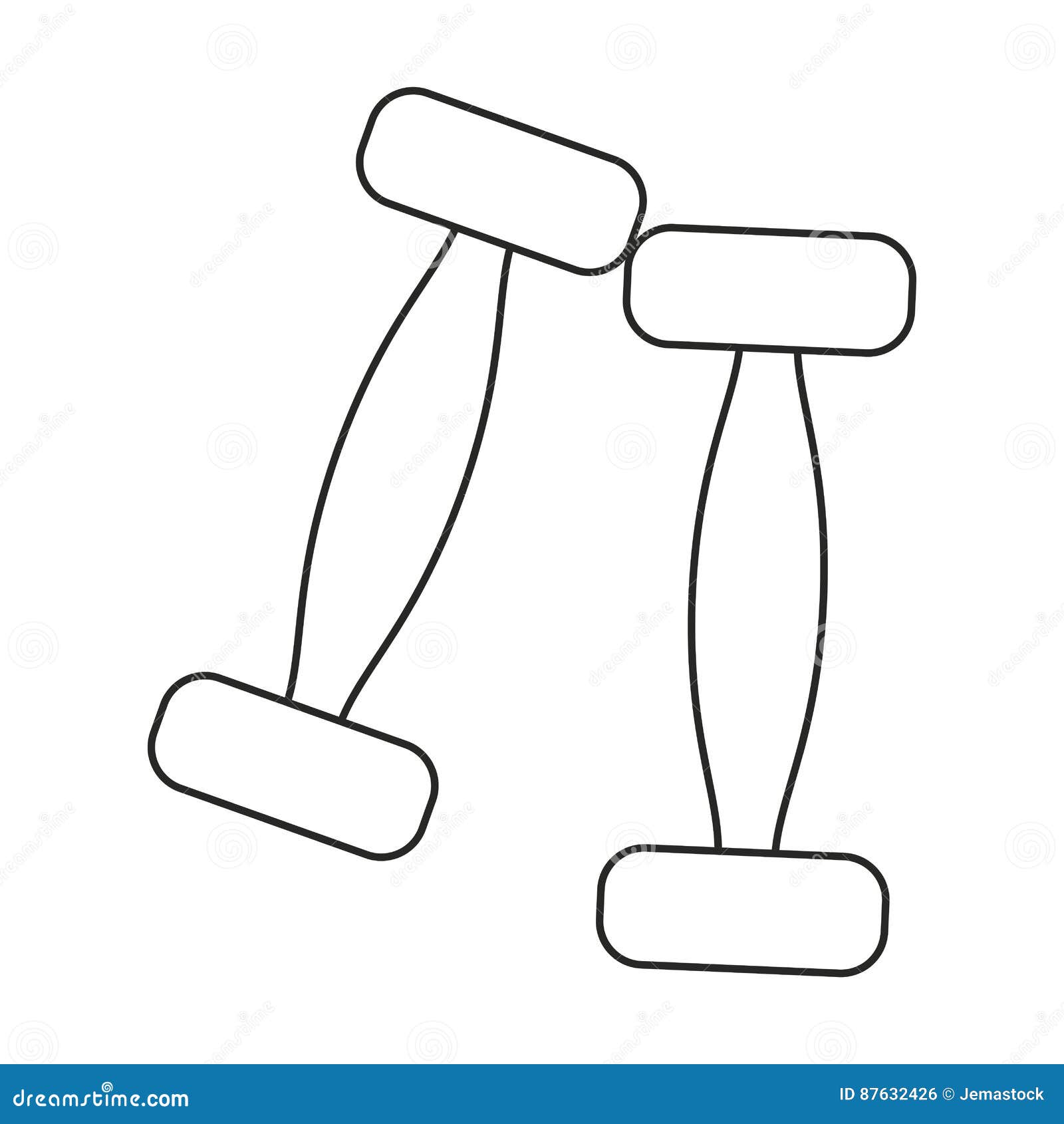 Dumbbells Weight Gym Pictogram Royalty-Free Illustration ...
