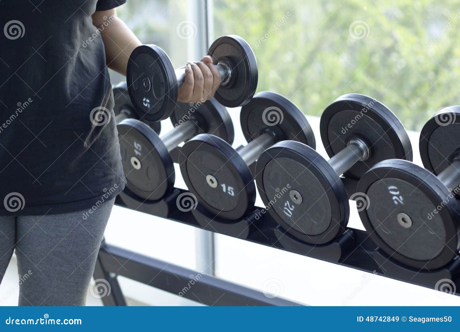 Dumbbells for Weight Lifting To Exercise Stock Image - Image of weight ...