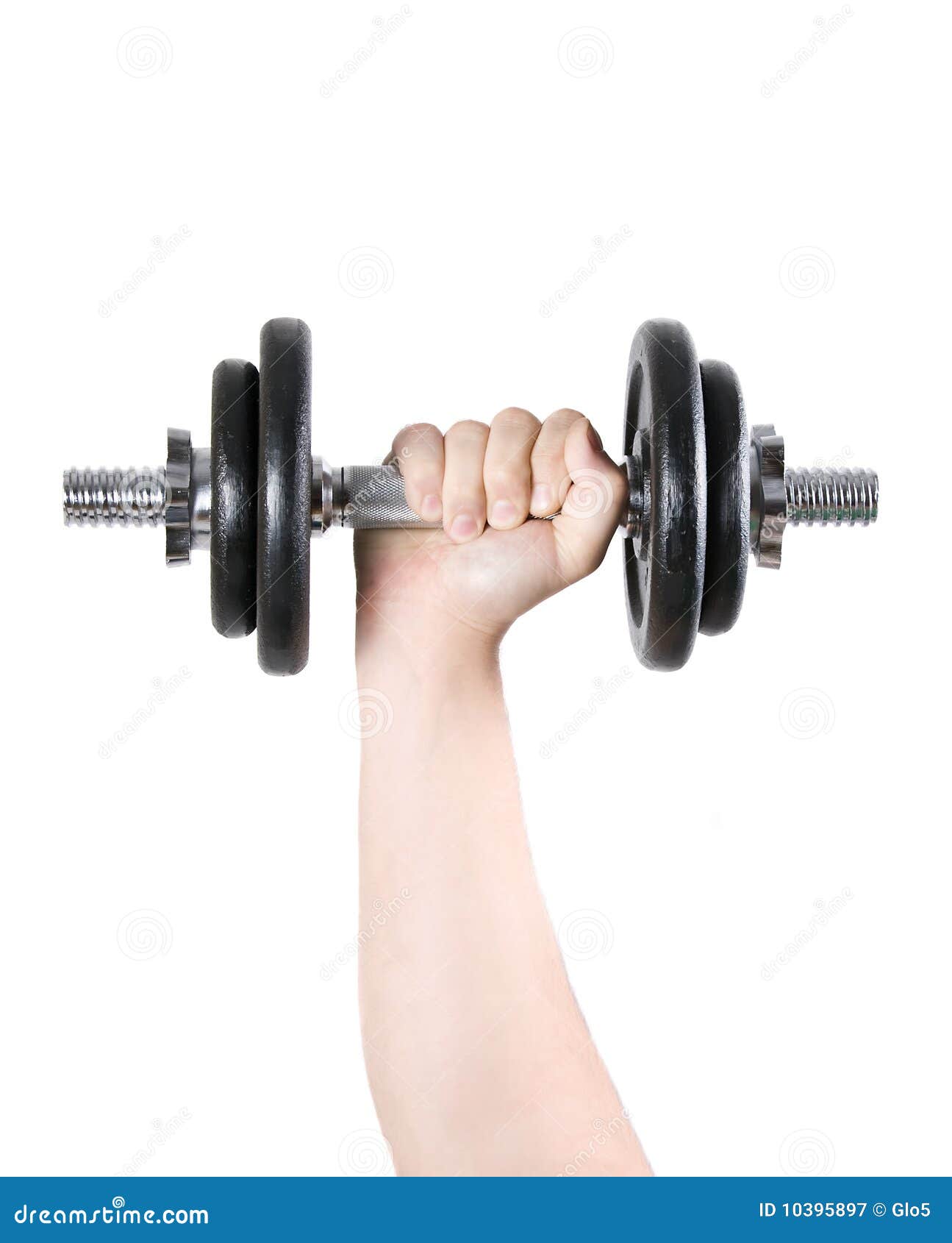 Dumbell stock image. Image of black, heavy, isolated - 10395897