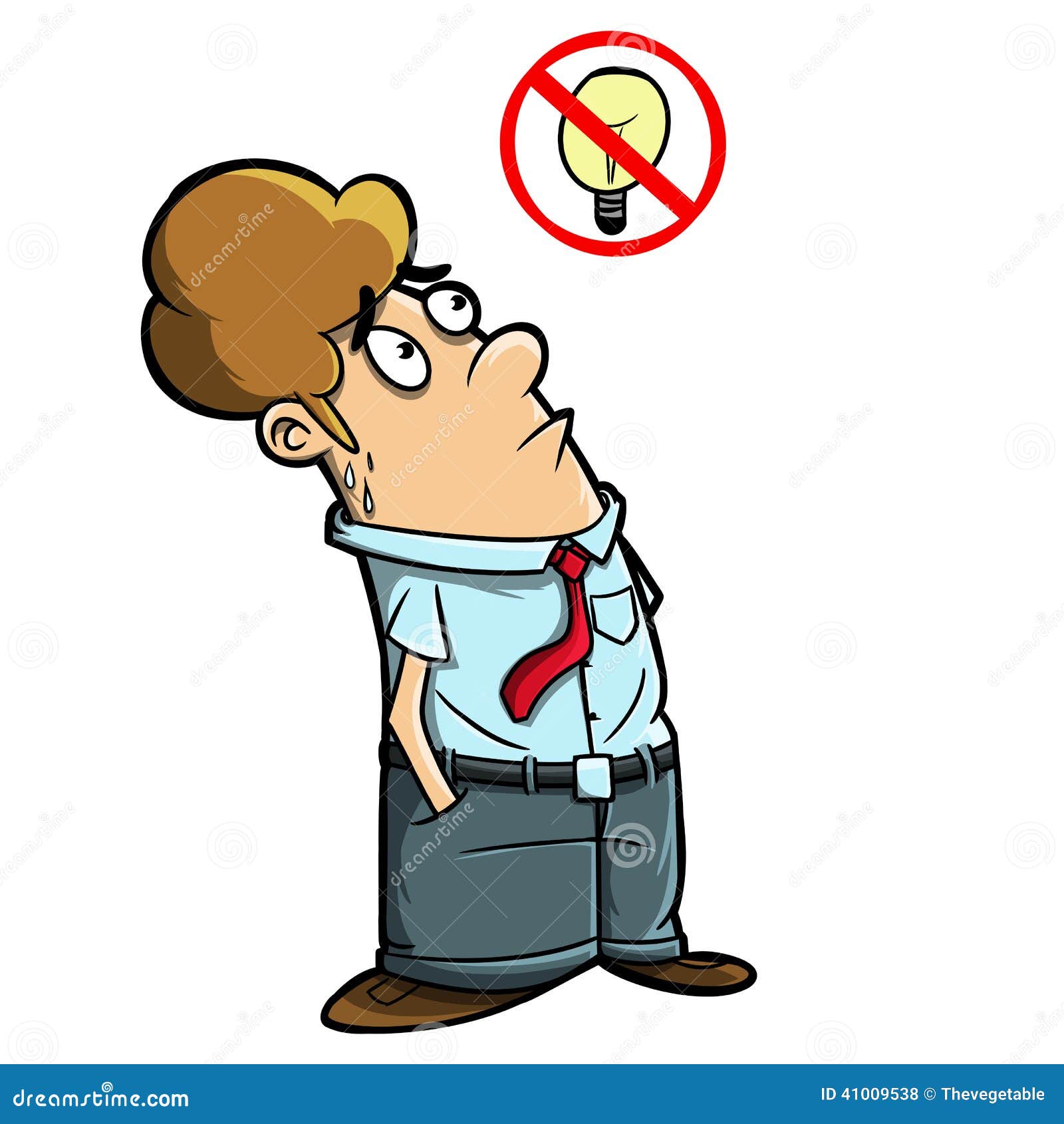 Dummer Mann, Der Versucht Zu Denken Stock Abbildung - Illustration von ...