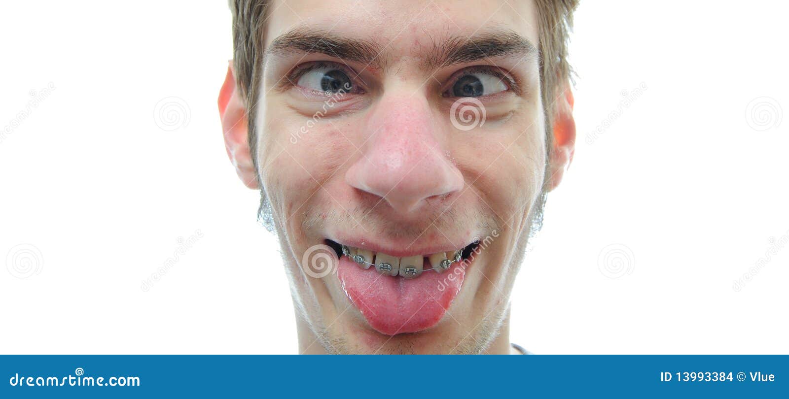 Dummer Schnitzer Weg Vom Clown Jokester Stockfoto - Bild von lachen ...