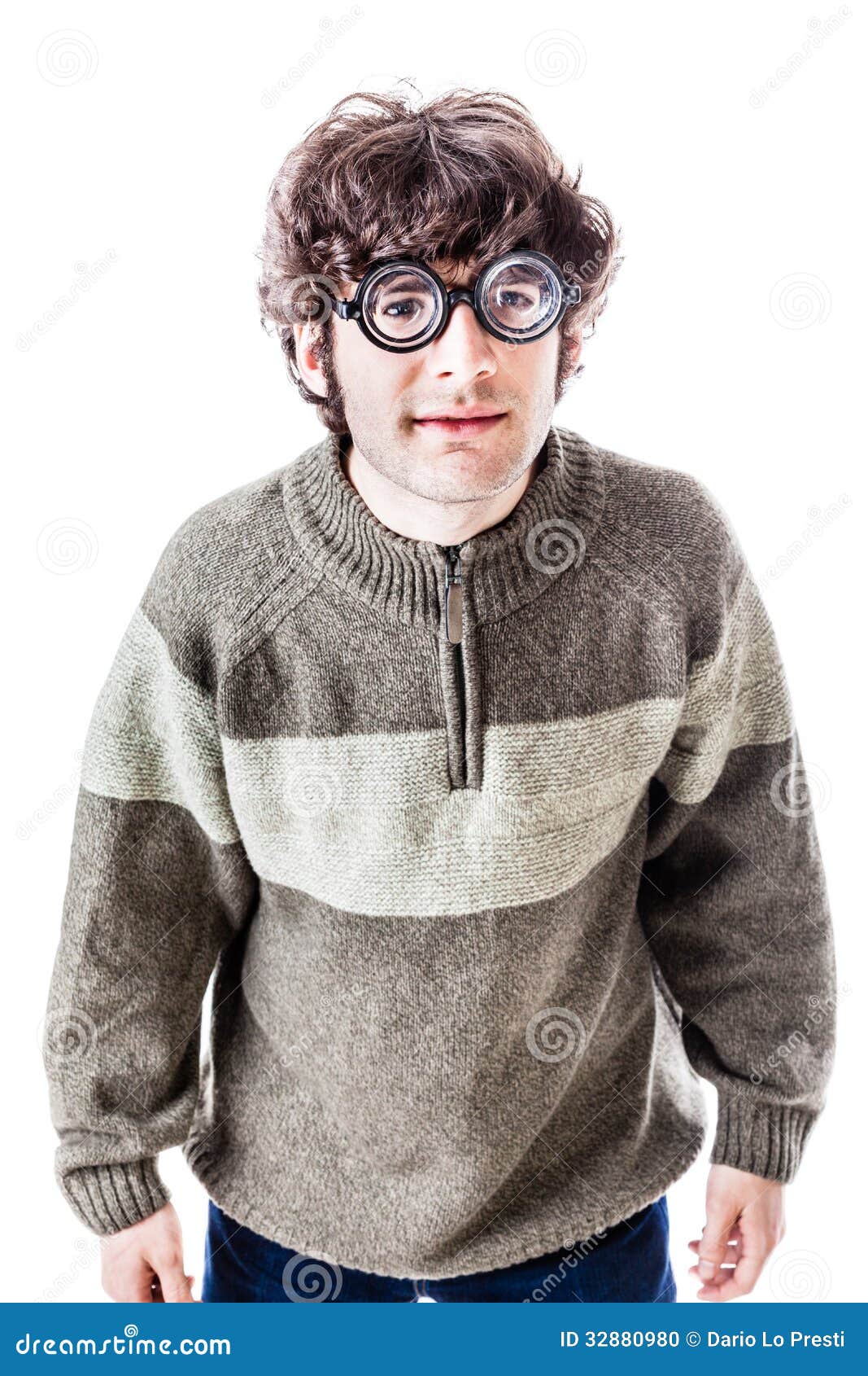 Dummer Student stockfoto. Bild von dioptrien, gläser - 32880980
