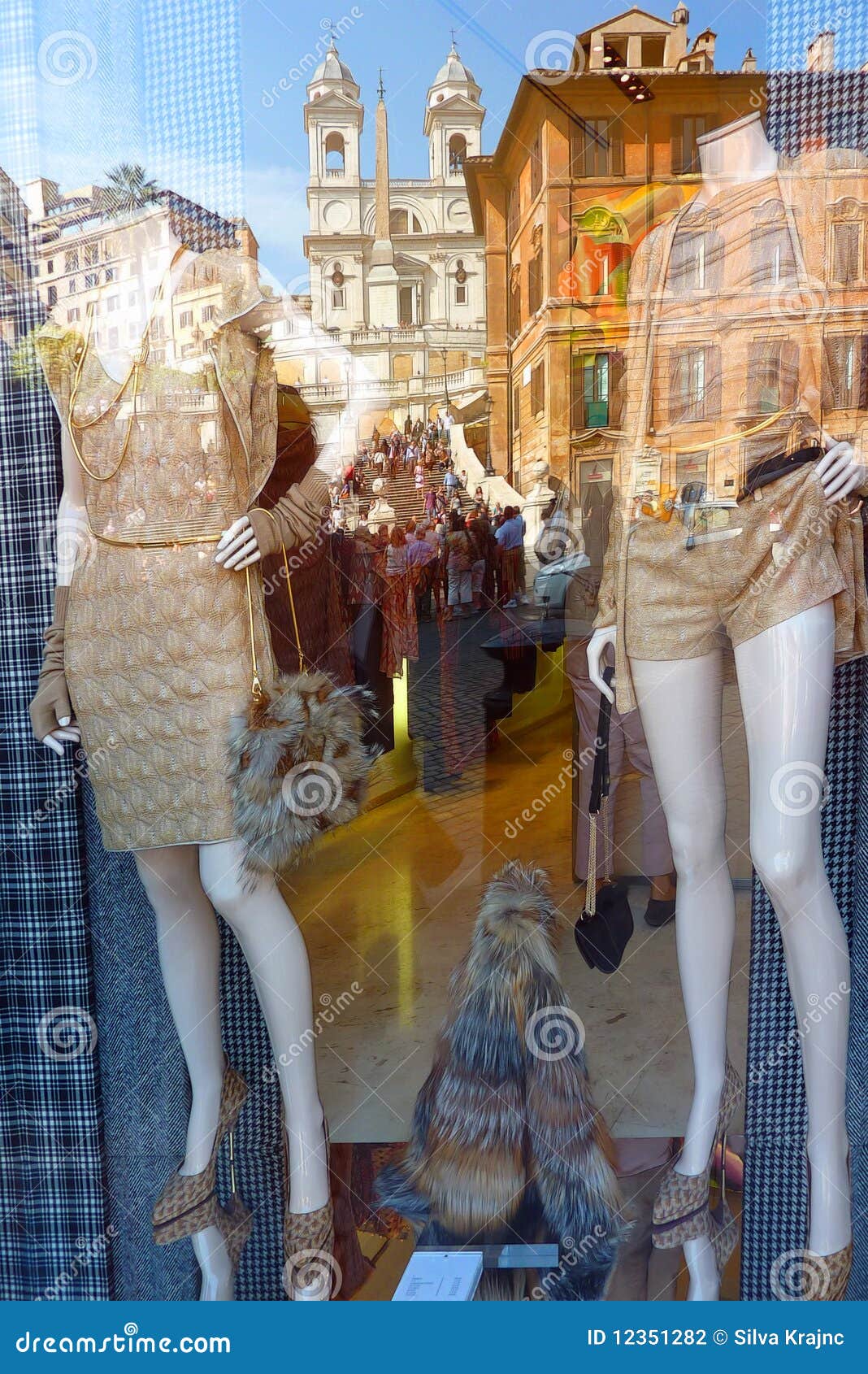 Dummies in a Fashionable Shop Window Stock Photo - Image of italian ...