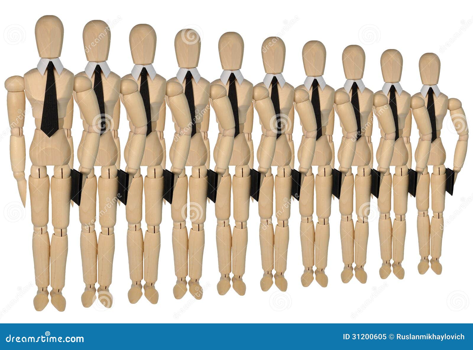 Dummies in a Row - More of the Same Men Stock Image - Image of collar ...