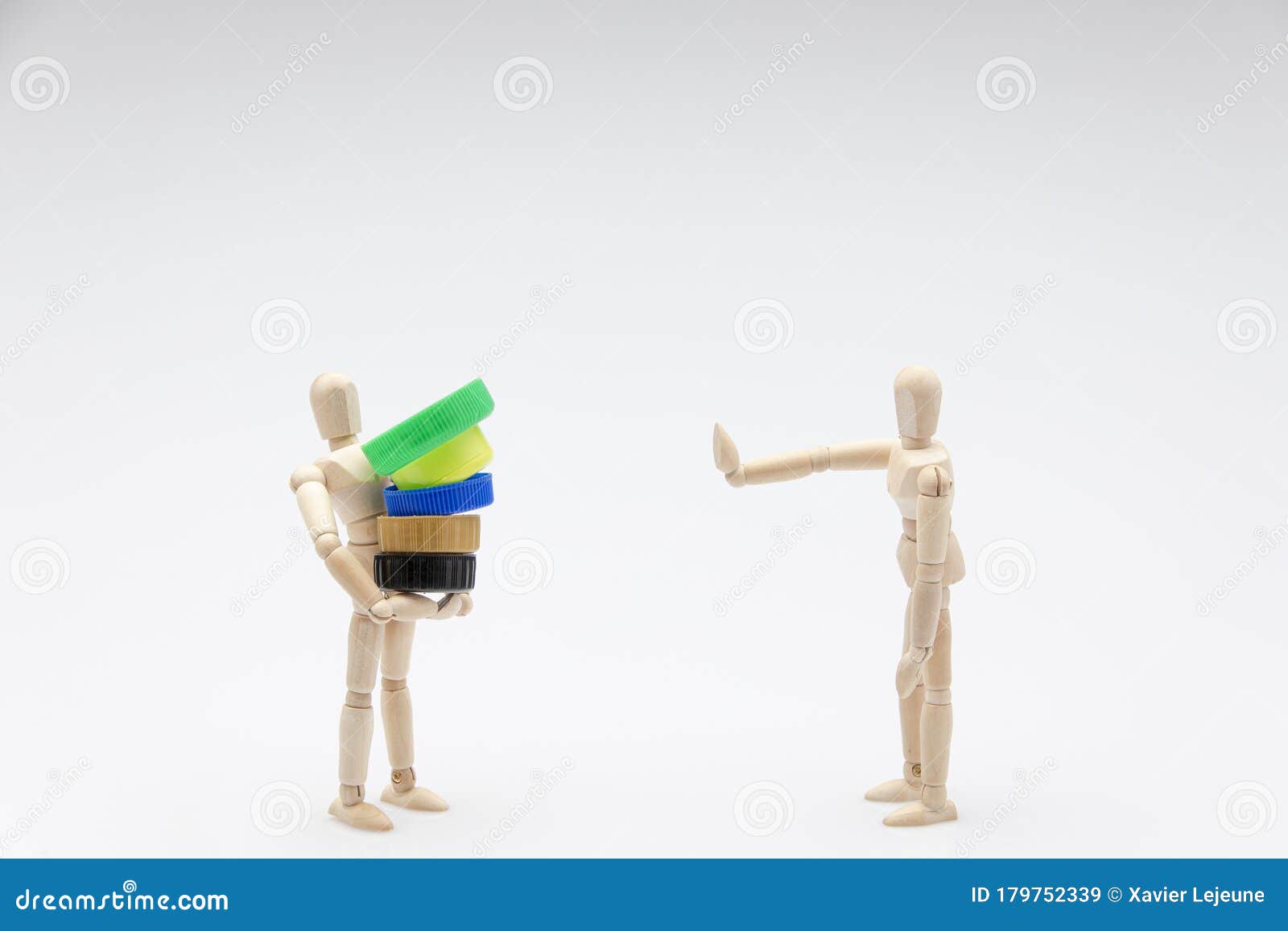 Dummies and Stack of Plastic Plugs Stock Image - Image of colors ...