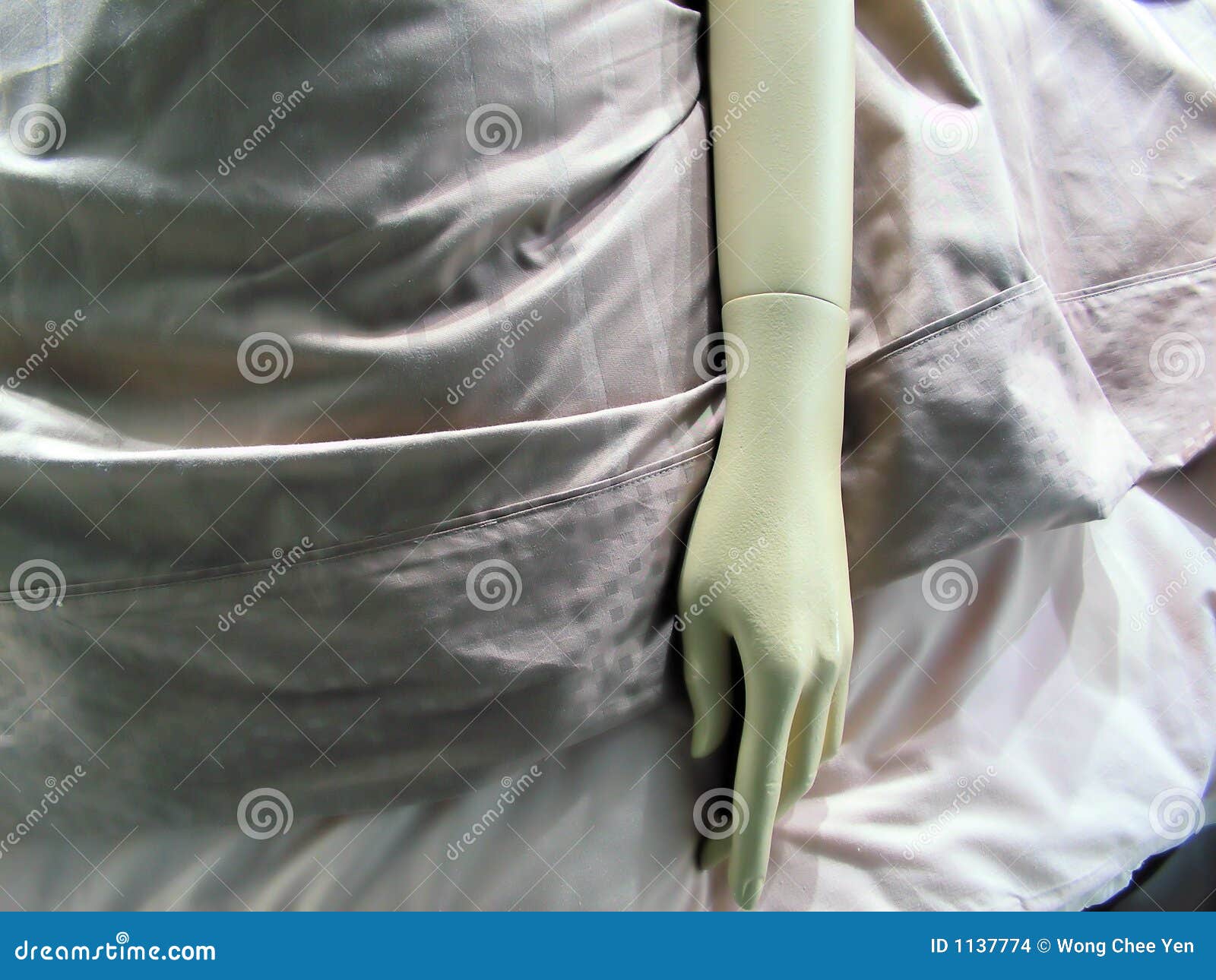 Dummy arm and hand in bed stock photo. Image of forearm - 1137774