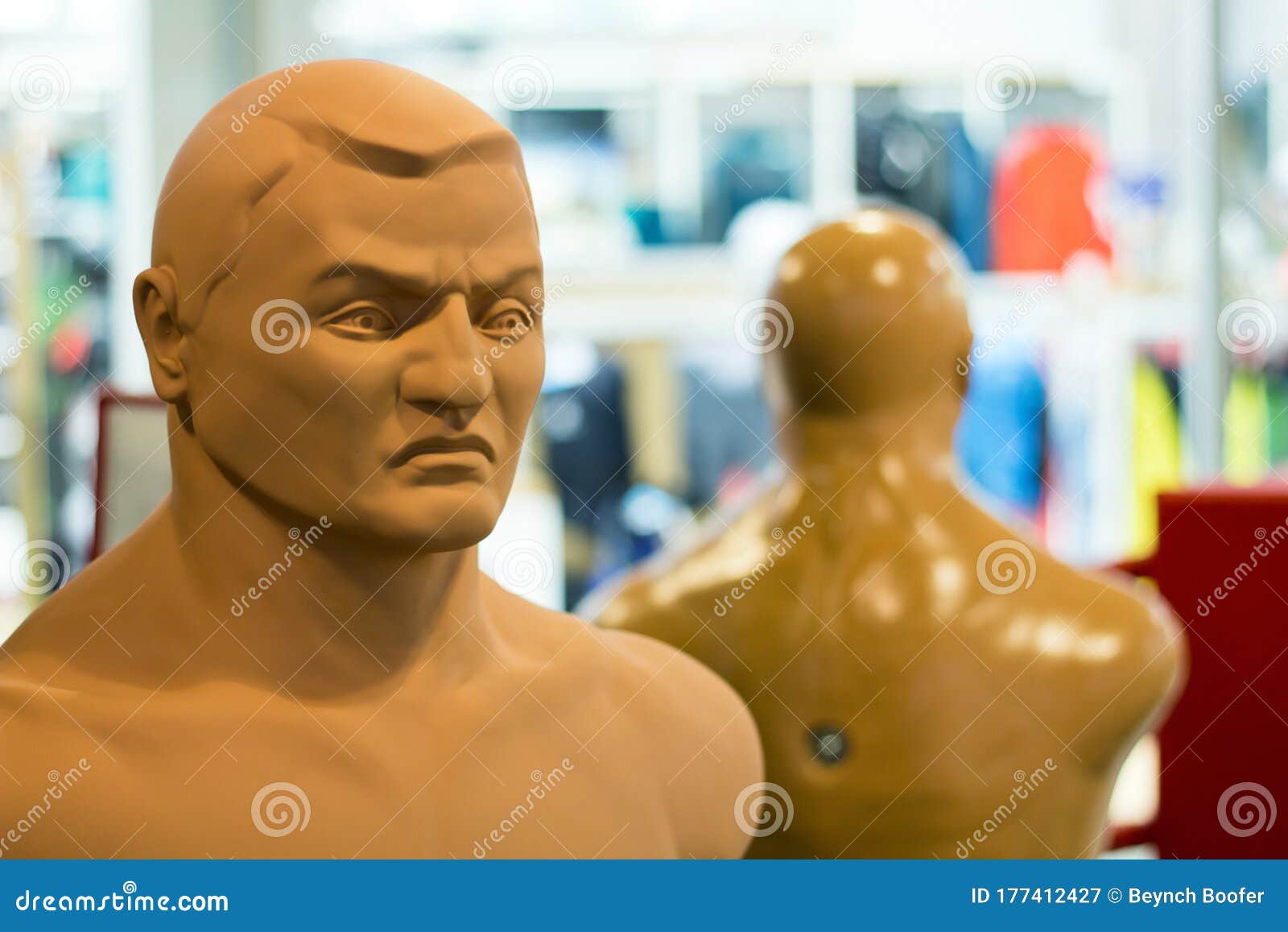 Dummy for Boxing and Practicing Blows in Martial Arts, Karate Stock ...