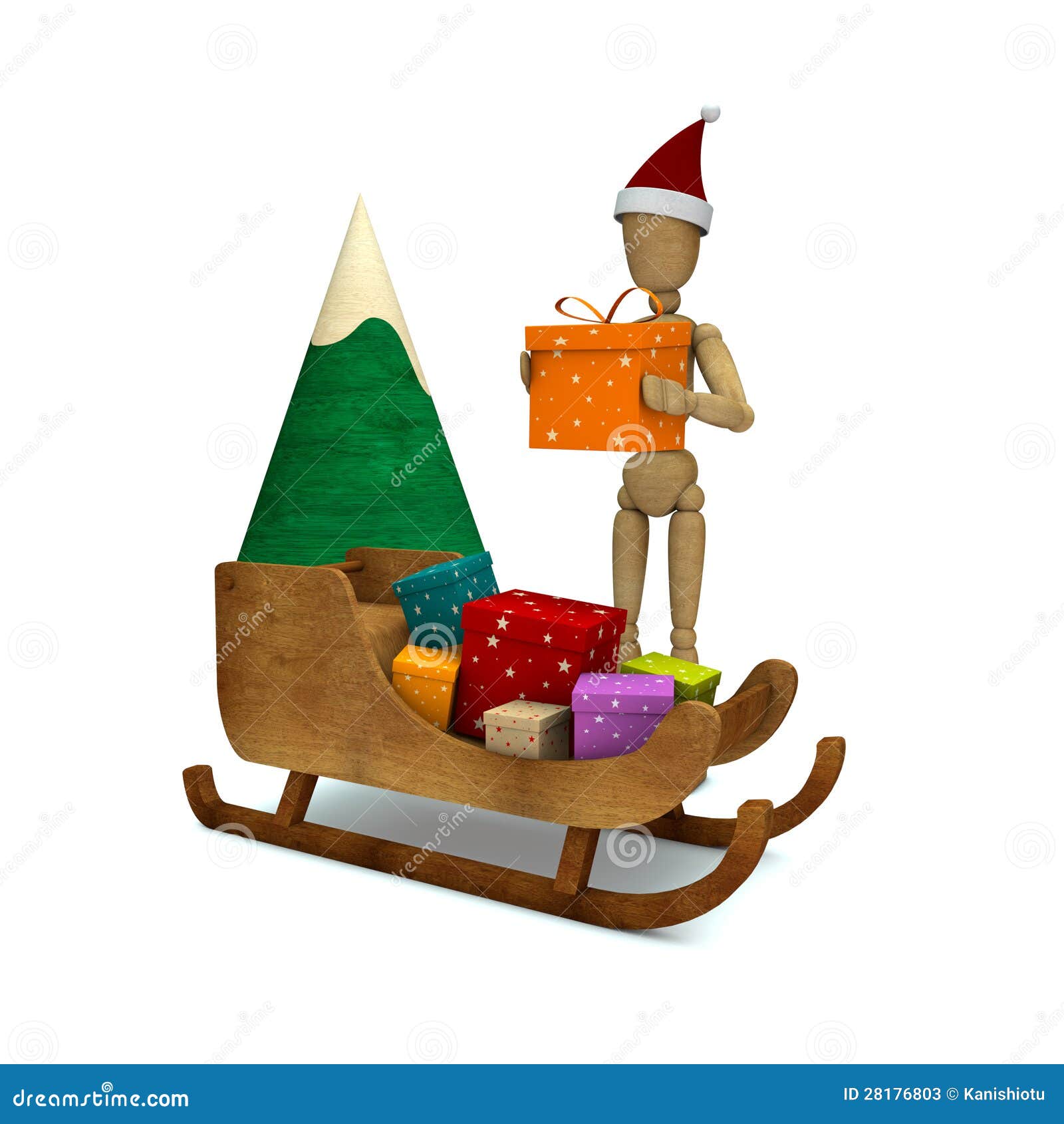 Dummy with christmas gifts stock illustration. Illustration of creative ...