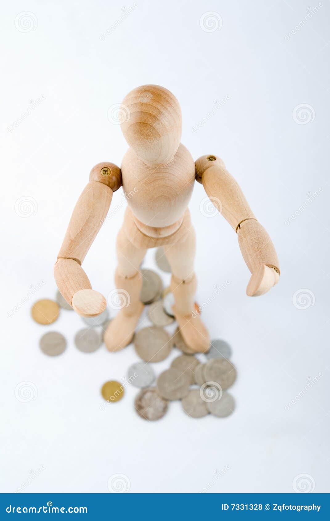 Dummy with coins stock photo. Image of interest, abstract - 7331328