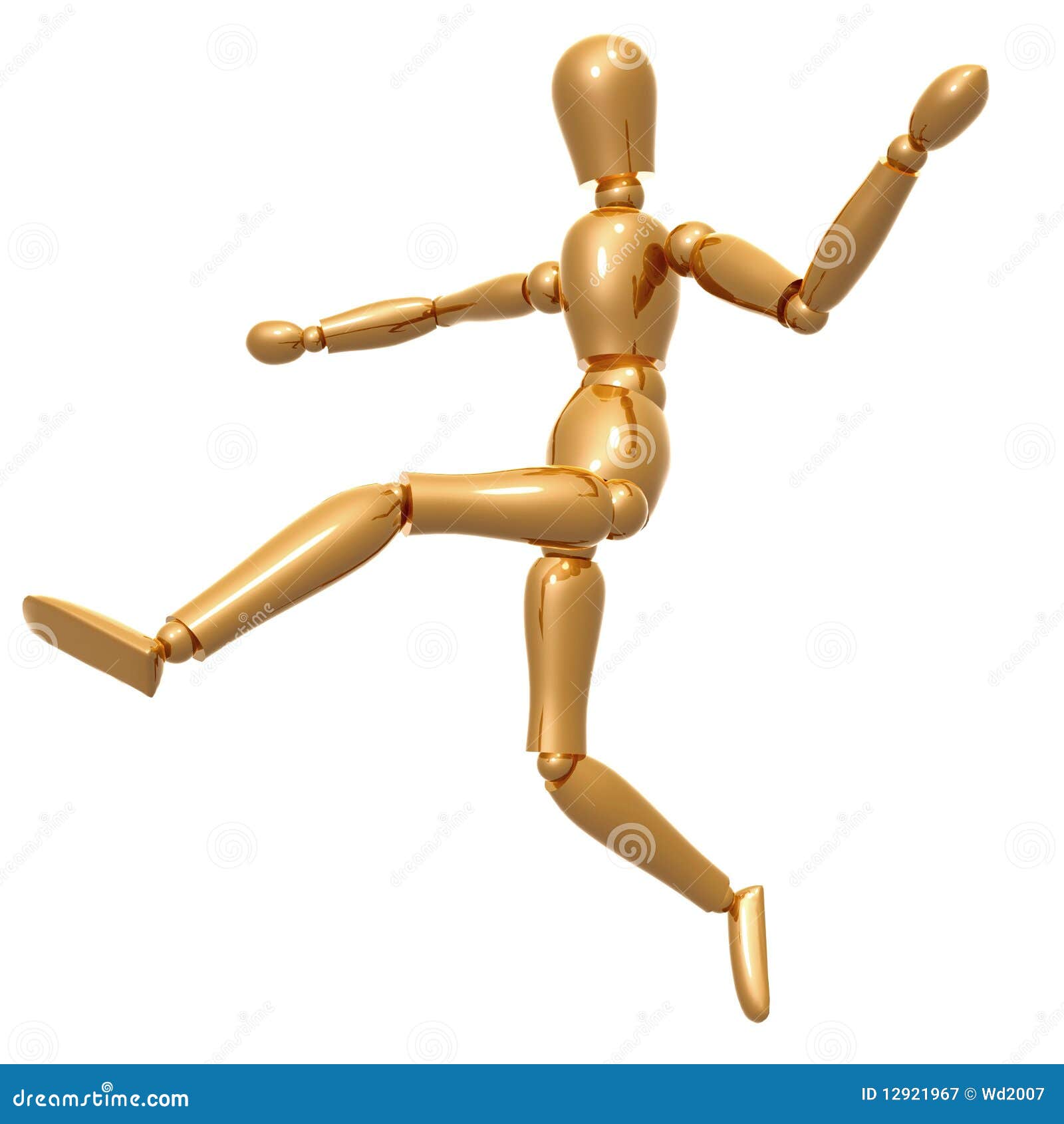 Dummy Figure on Dancing Pose Stock Illustration - Illustration of body ...