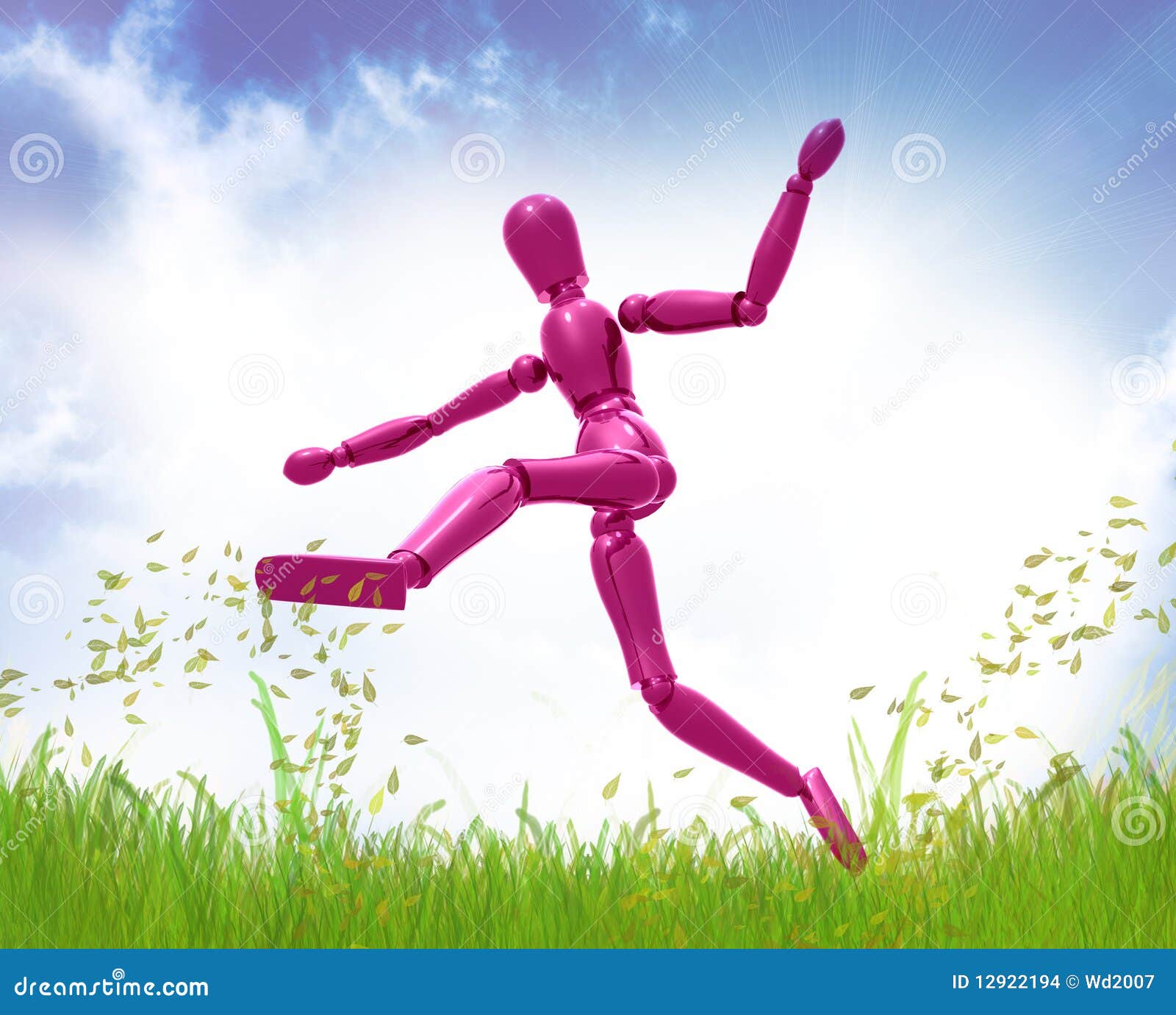 Dummy Figure on Freedom Pose Stock Illustration - Illustration of crash ...