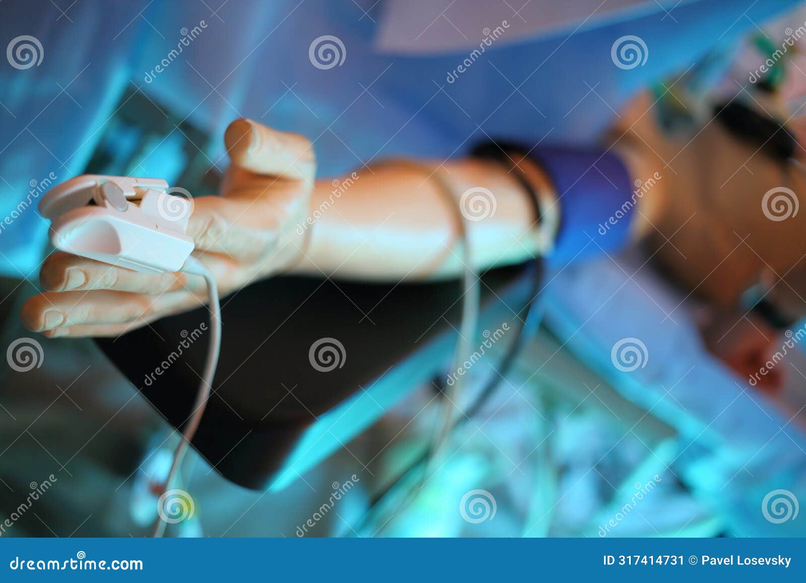 Dummy Hand with a Sensor for Pulse Oximetry on Stock Image - Image of ...