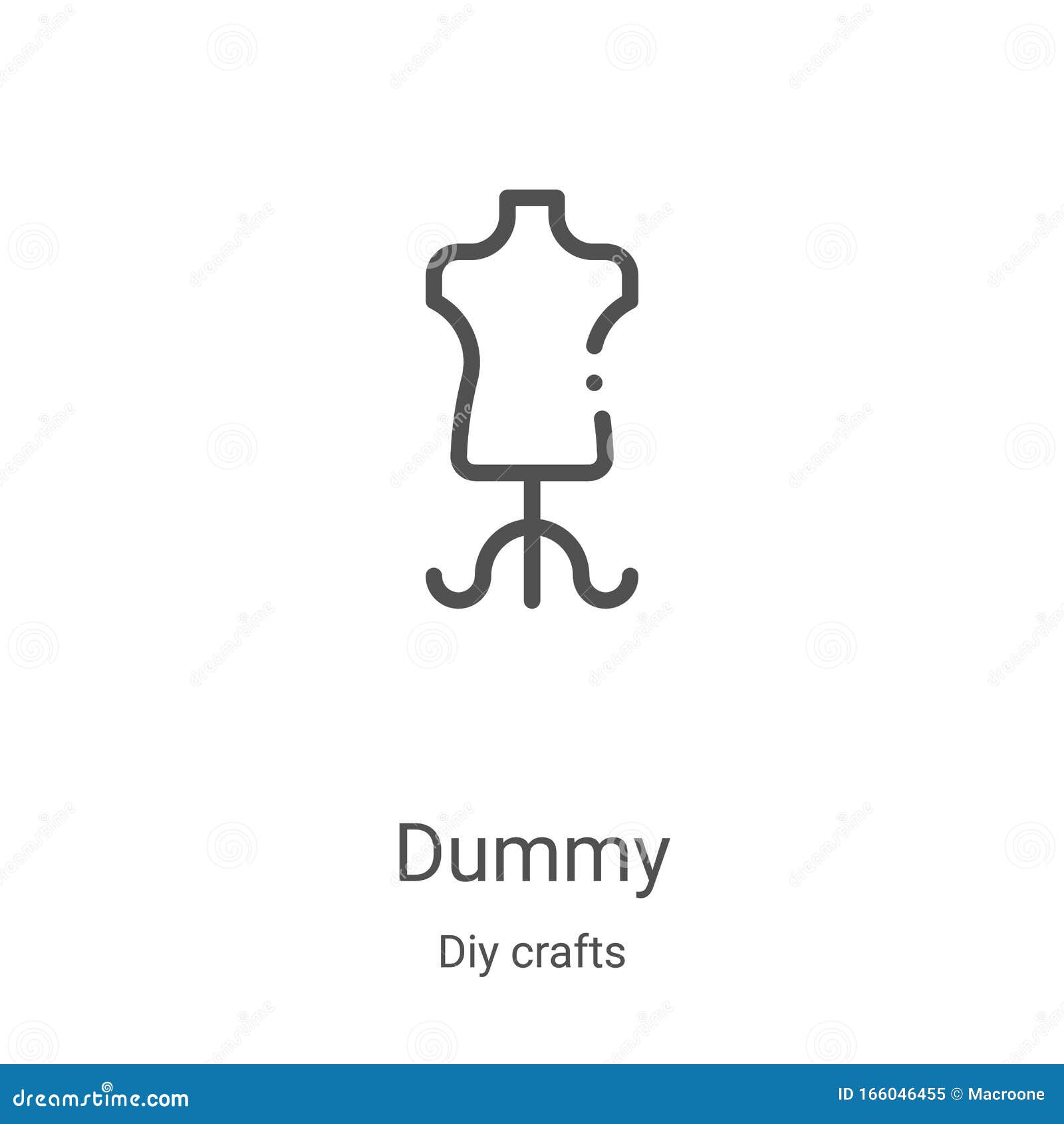 Dummy Icon Vector from Diy Crafts Collection. Thin Line Dummy Outline ...
