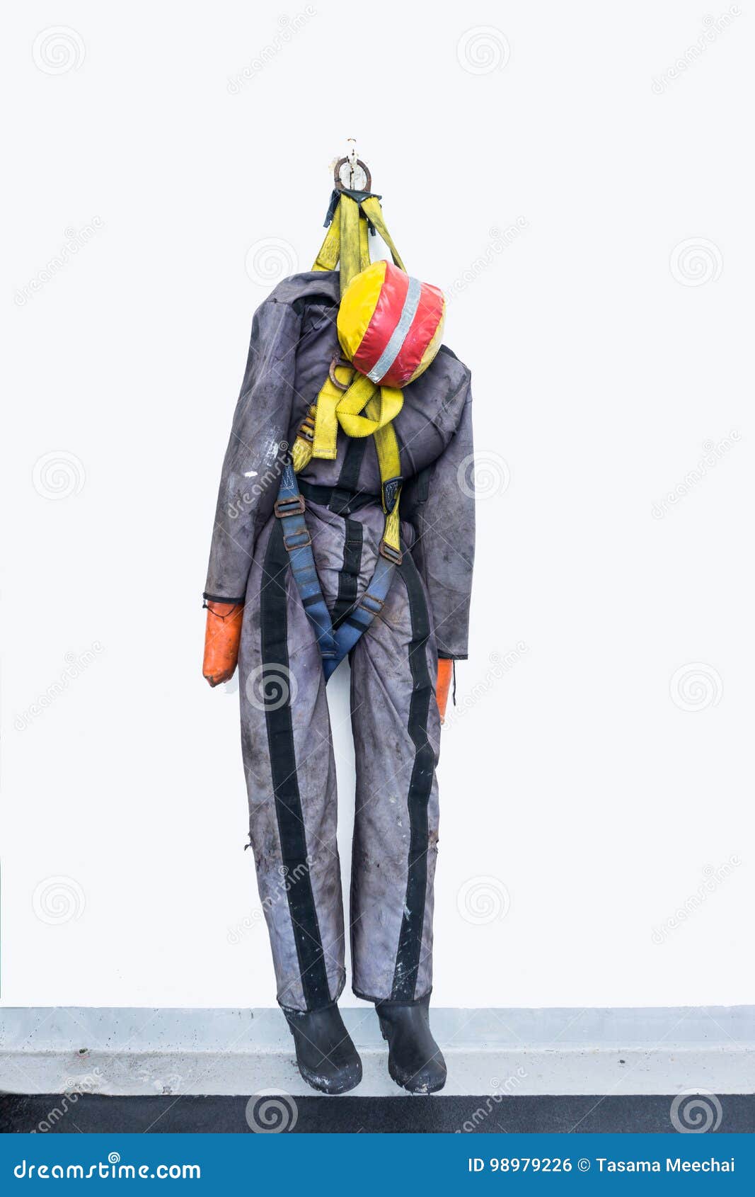A dummy man stock photo. Image of training, diver, harness - 98979226