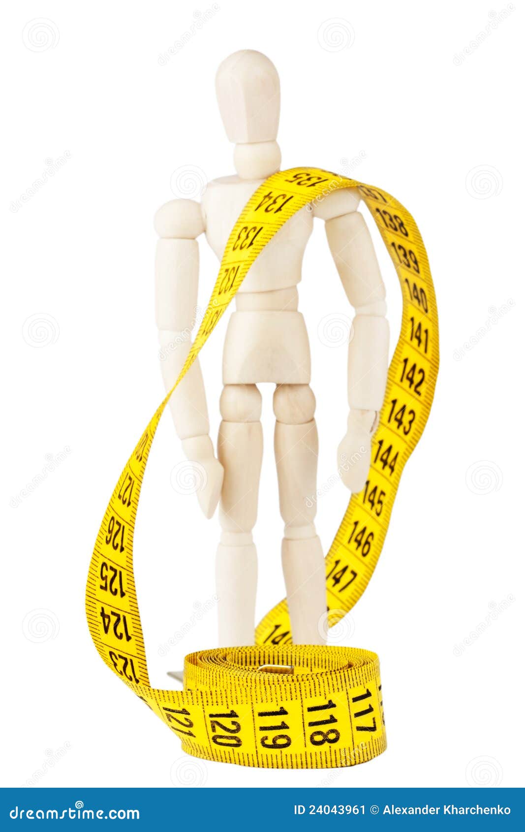 Dummy with measuring tape stock image. Image of action - 24043961