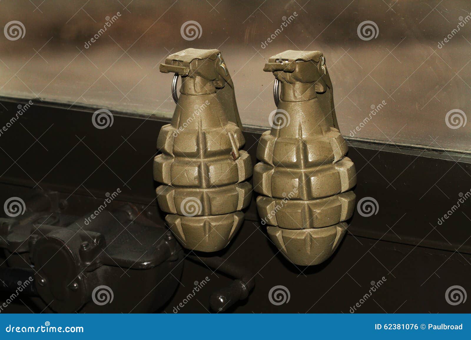 Dummy WW2 hand grenades. stock photo. Image of world - 62381076