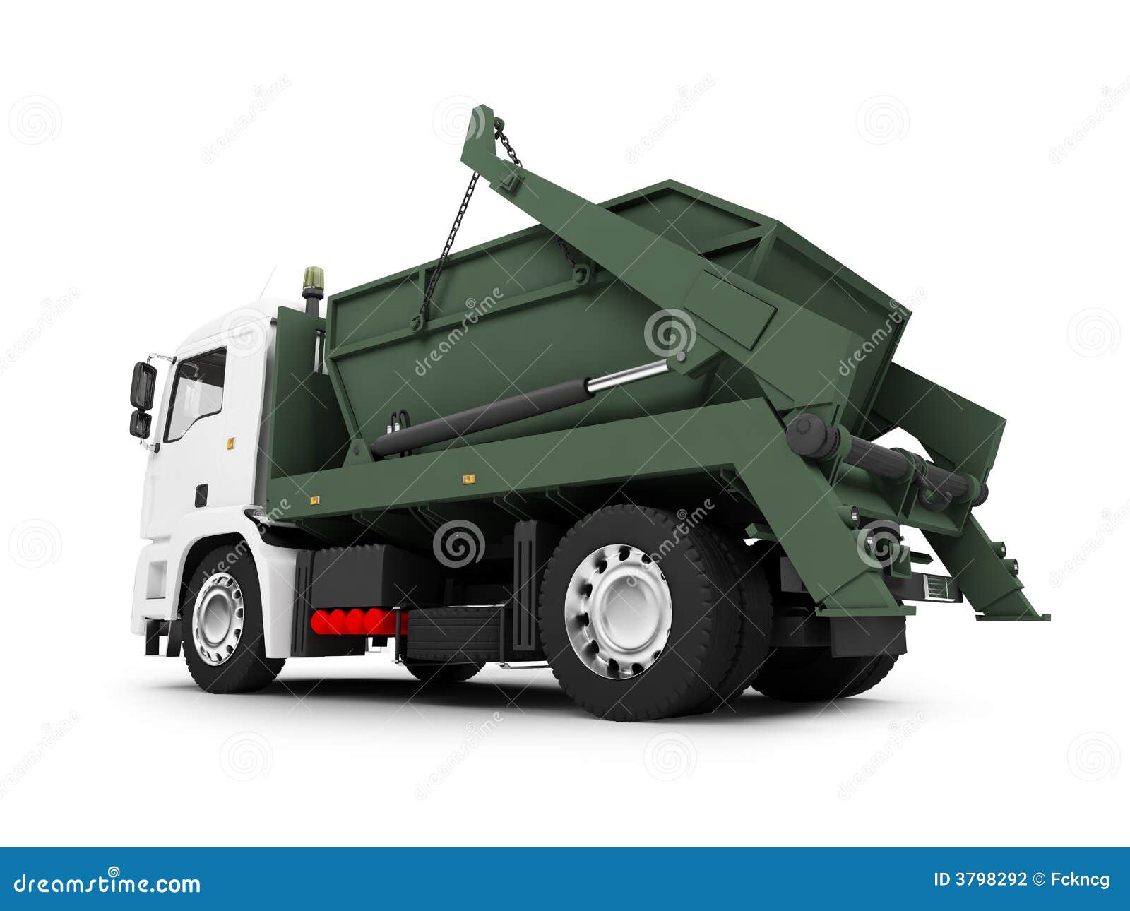 Dump Car Isolated Back View Stock Illustration - Illustration of mining ...