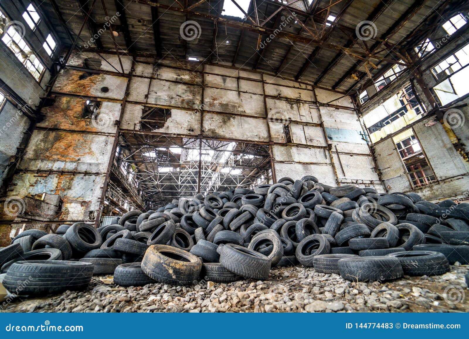 Dump with car tires stock image. Image of wheel, pile - 144774483